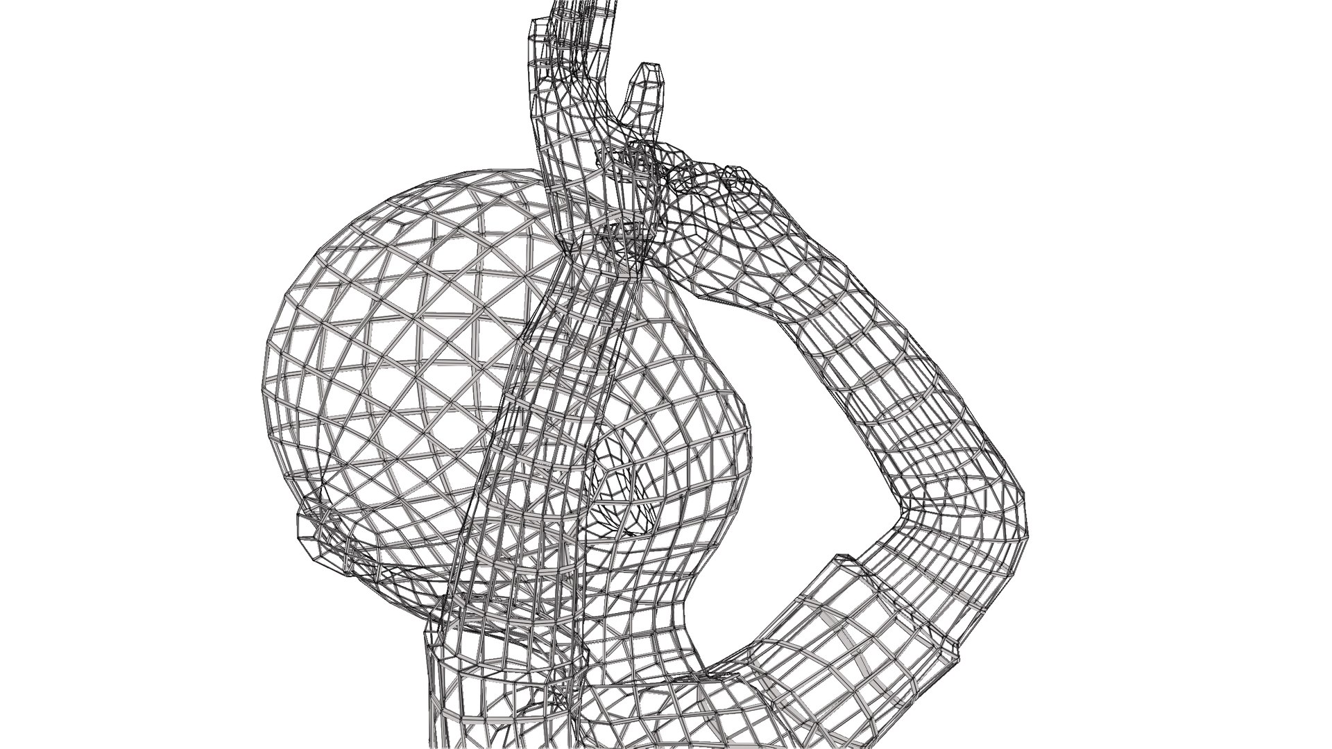 Human Wireframe 3D Model - TurboSquid 2277068