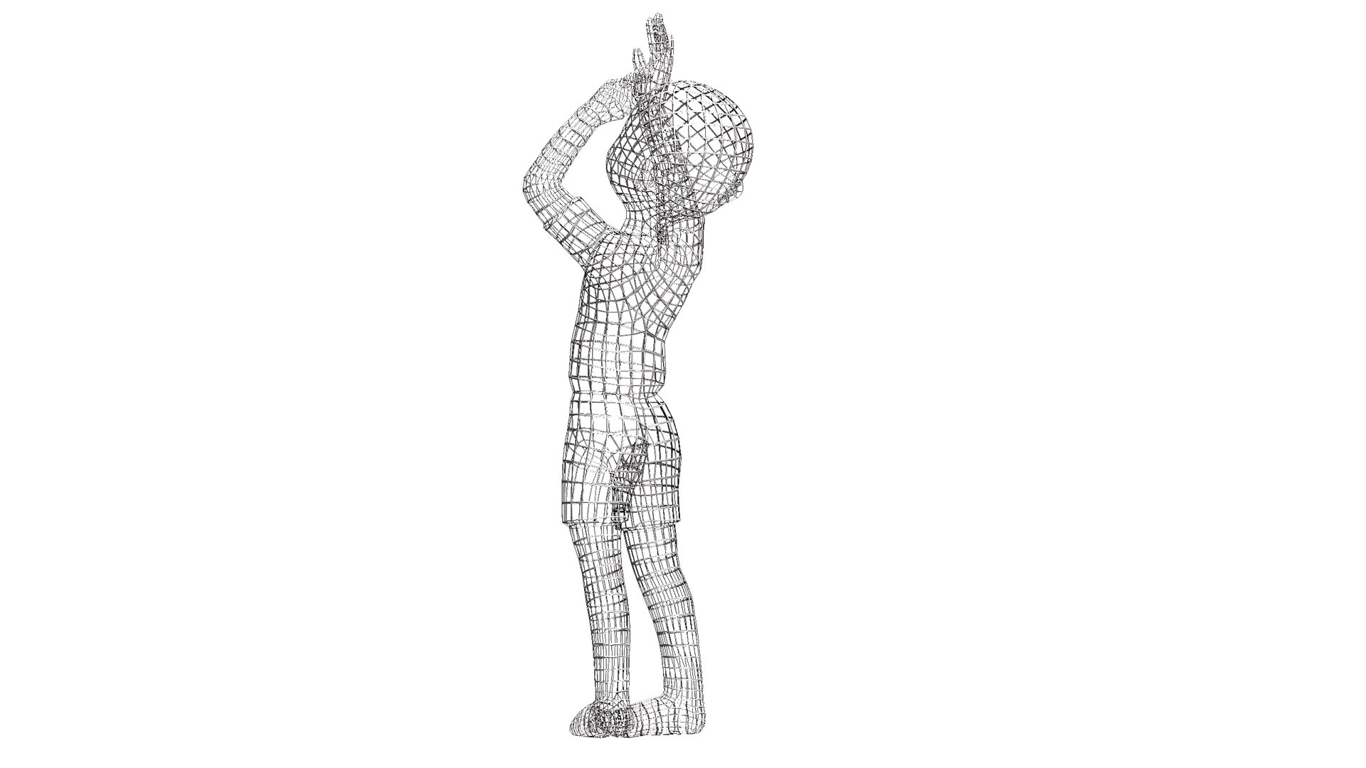Human Wireframe 3D Model - TurboSquid 2277068
