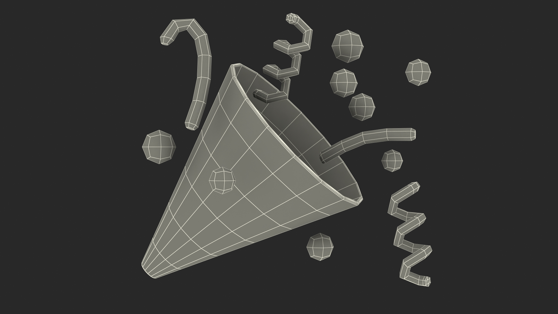 3D Party Popper Emoji - TurboSquid 1870617