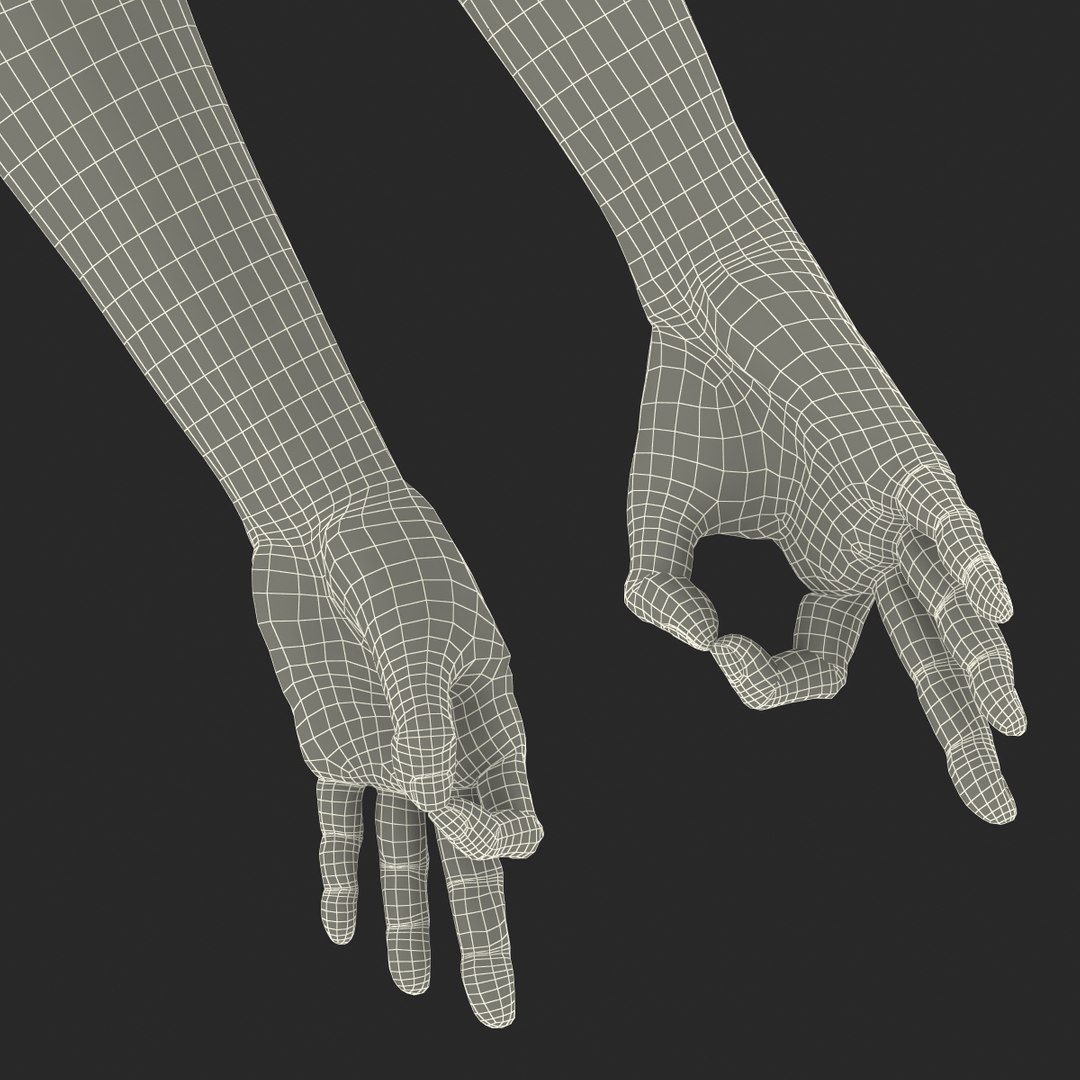 old man hands 3 3d model