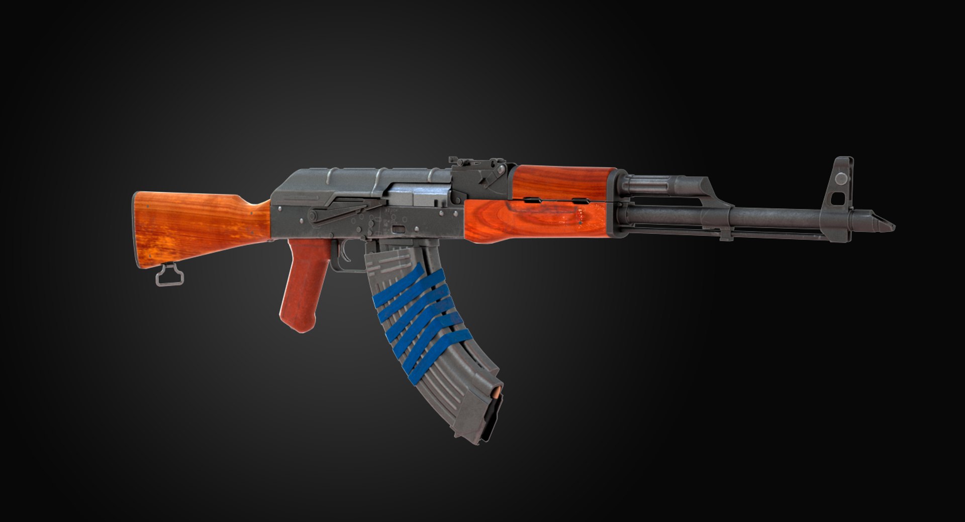 Assault Rifle Ak 3d Model