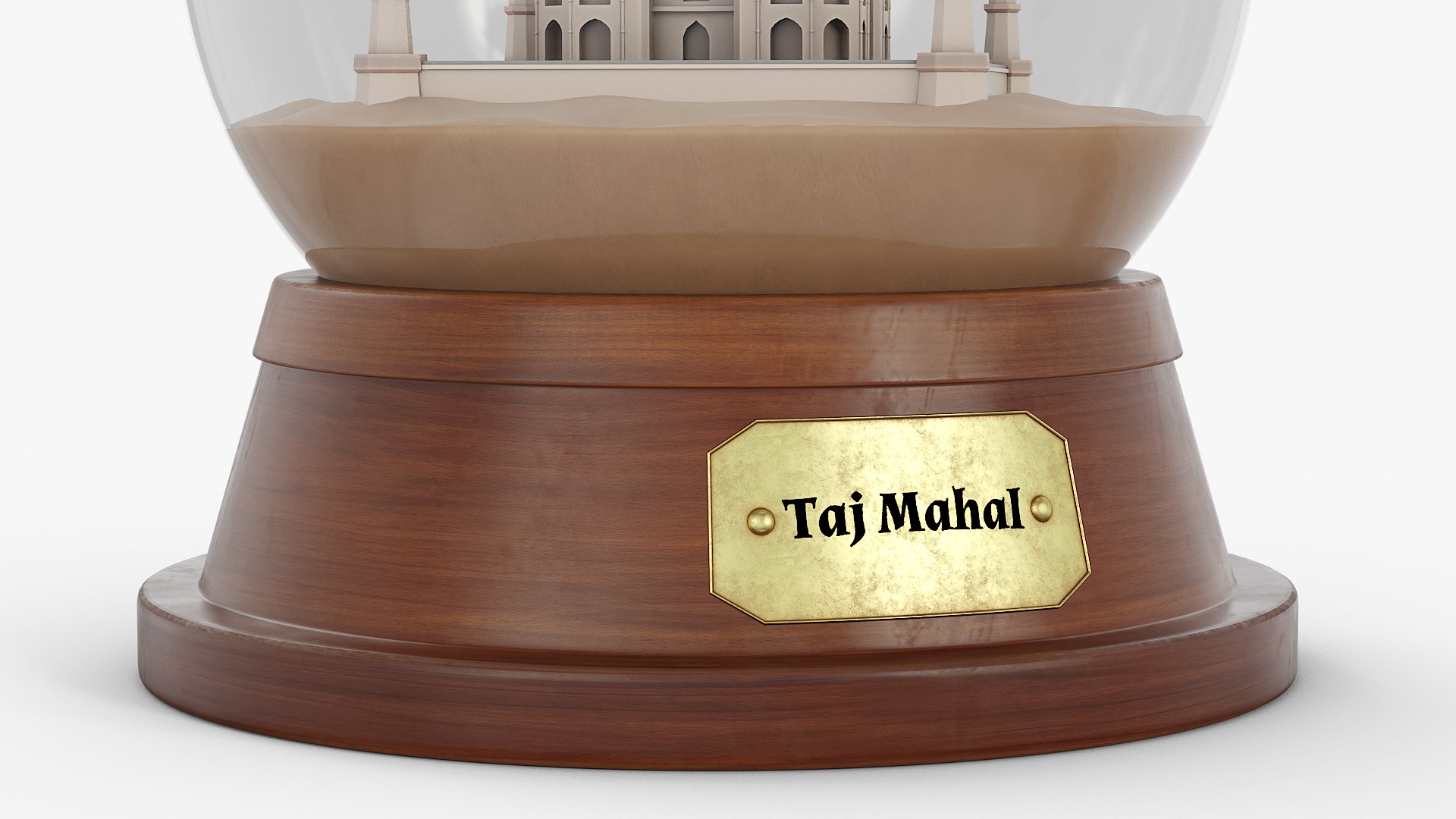 Taj Mahal Souvenir Glass Globe 3D Model - TurboSquid 2403008