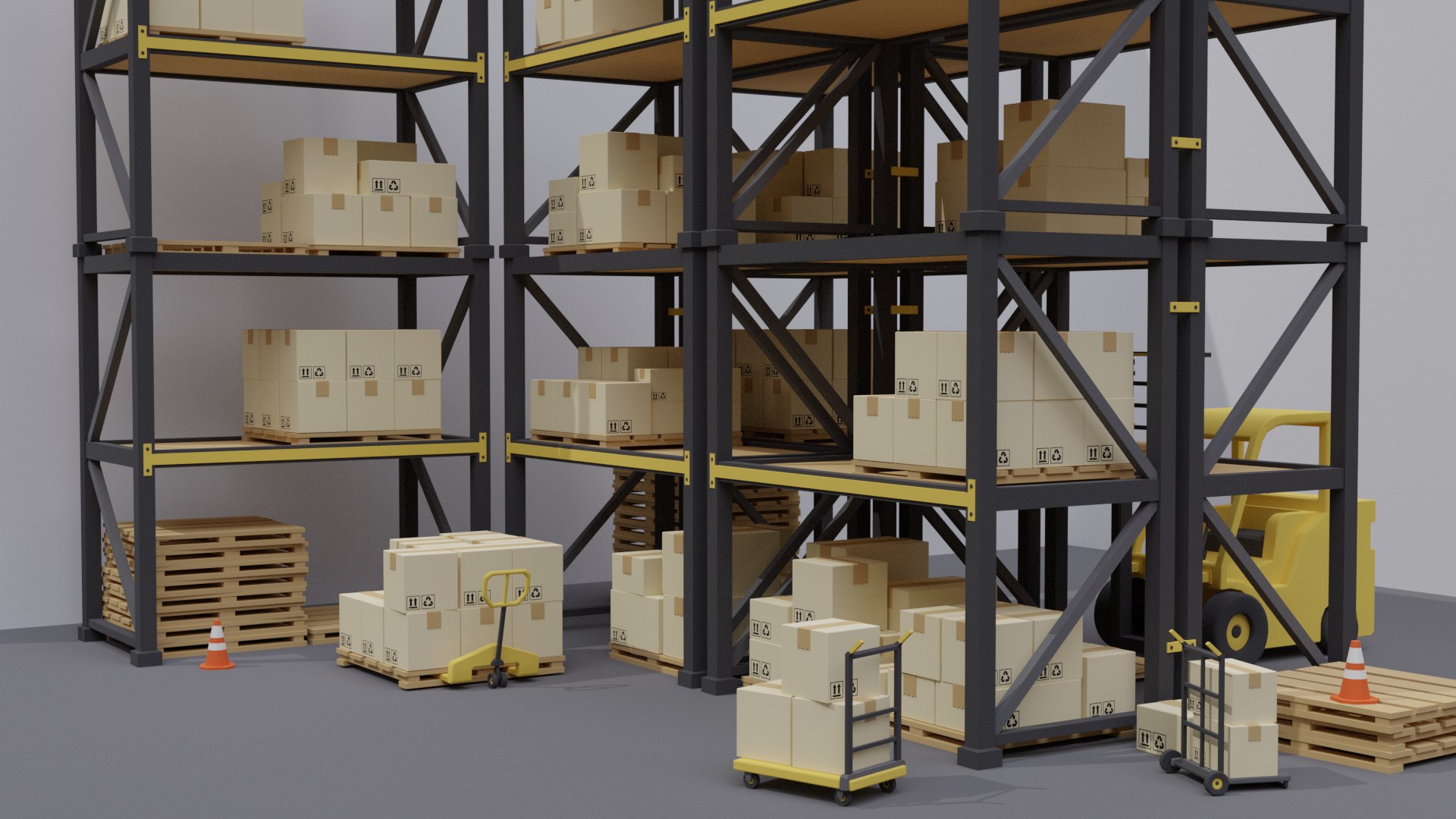 3D LowPoly Warehouse Collection Pack - TurboSquid 2086067
