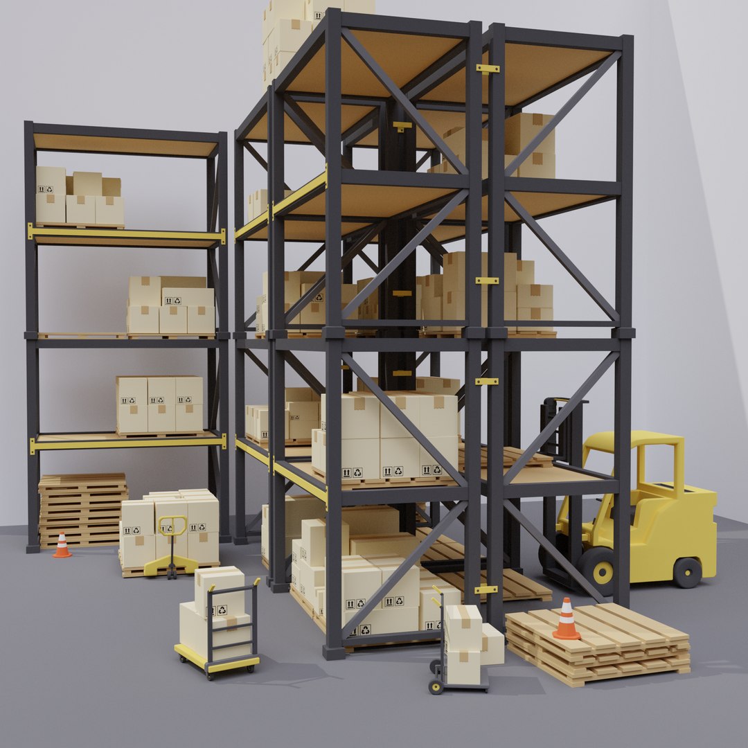 3D LowPoly Warehouse Collection Pack - TurboSquid 2086067