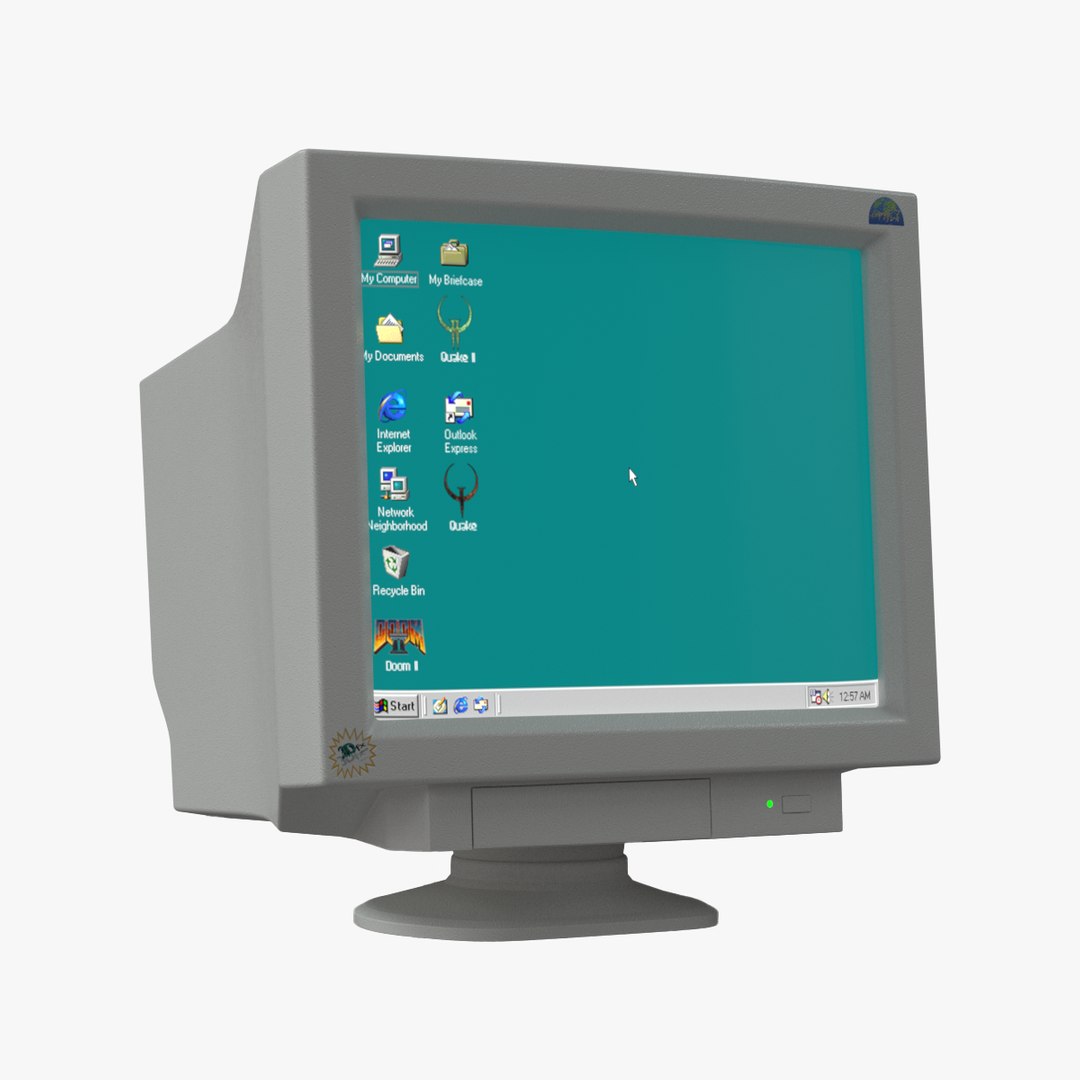 Old PC Monitor 3D Model - TurboSquid 2412323