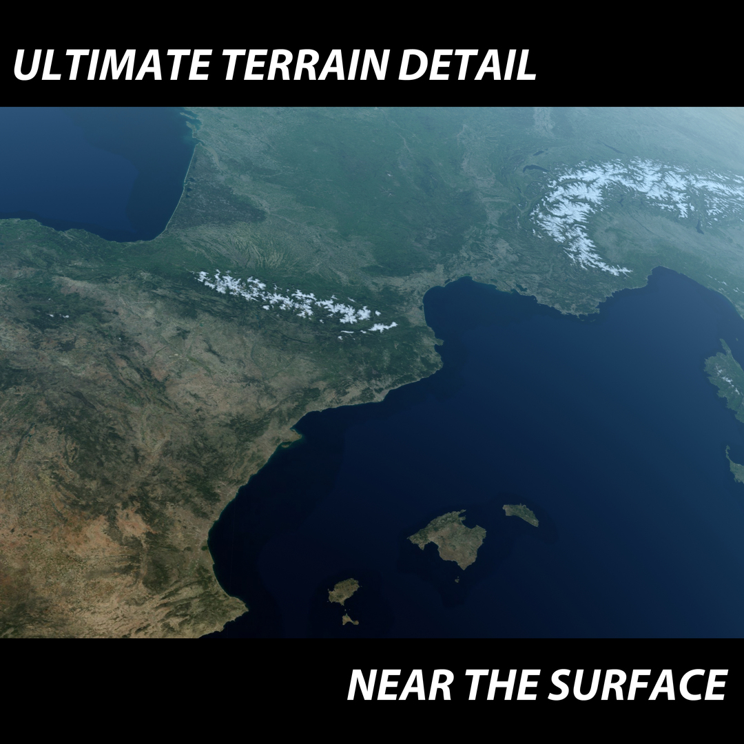 3d model of solar 86k earth surface