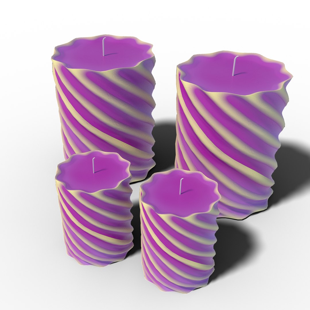 Fancy Candle Spiral 3D Model - TurboSquid 2094434