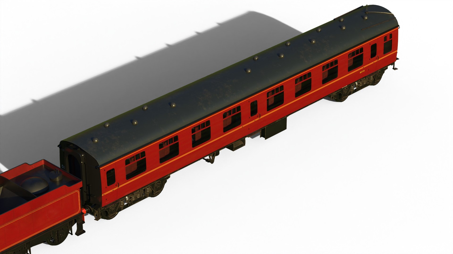3D Steam Locomotive GWR 4900 Hall Class Model - TurboSquid 2185035
