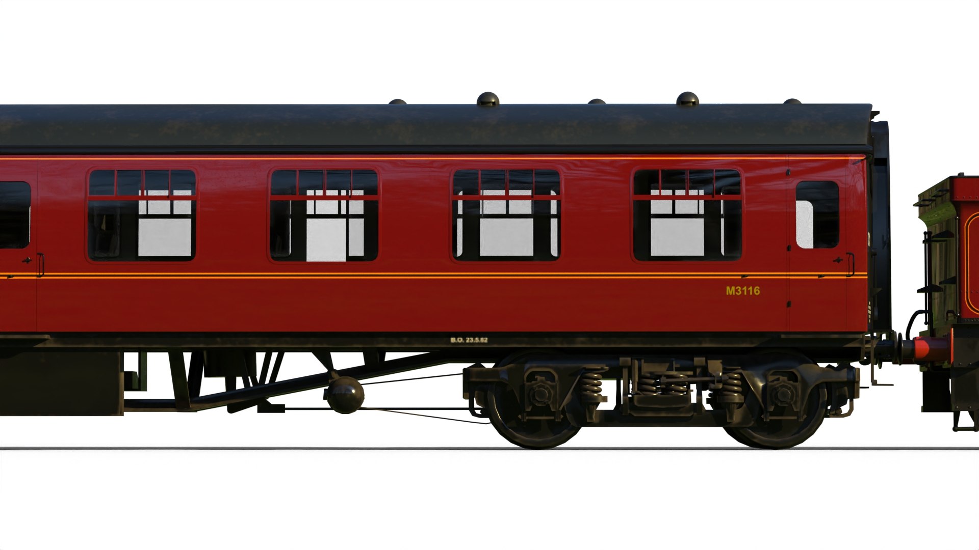 3D Steam Locomotive GWR 4900 Hall Class Model - TurboSquid 2185035