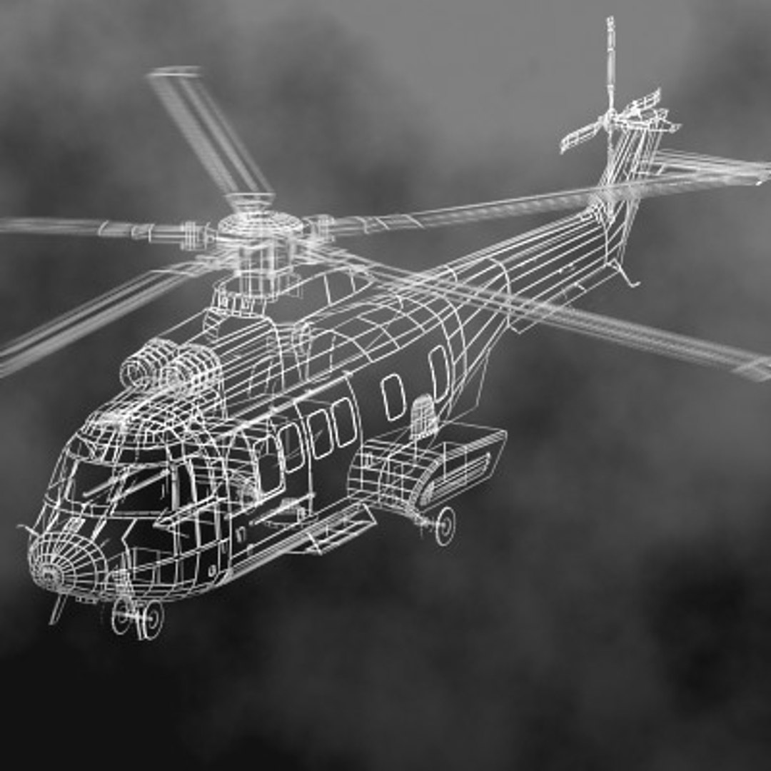 3d Model Cougar Helicopter