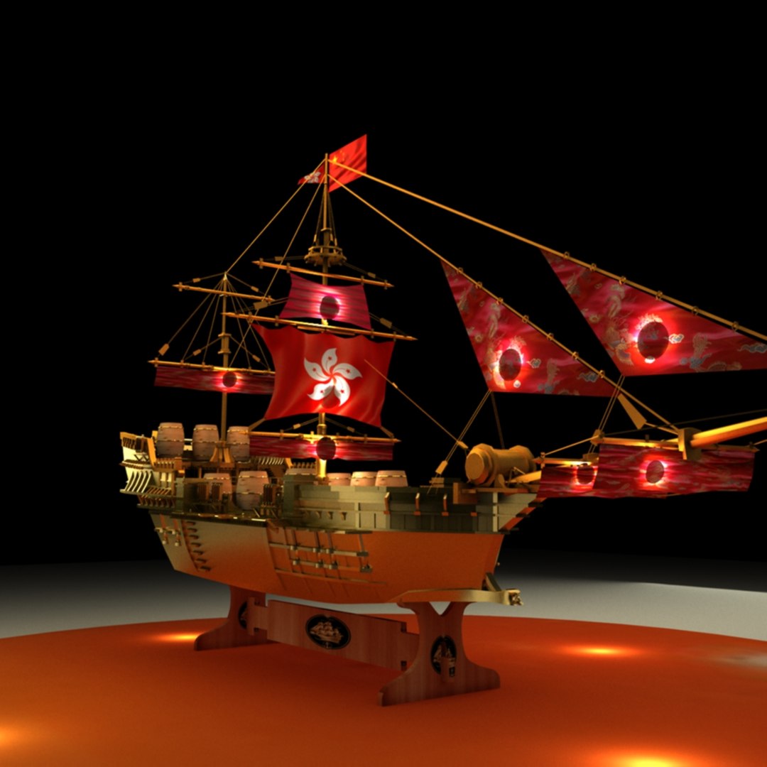 Chinese Treasure Ship 3D Model - TurboSquid 1294859