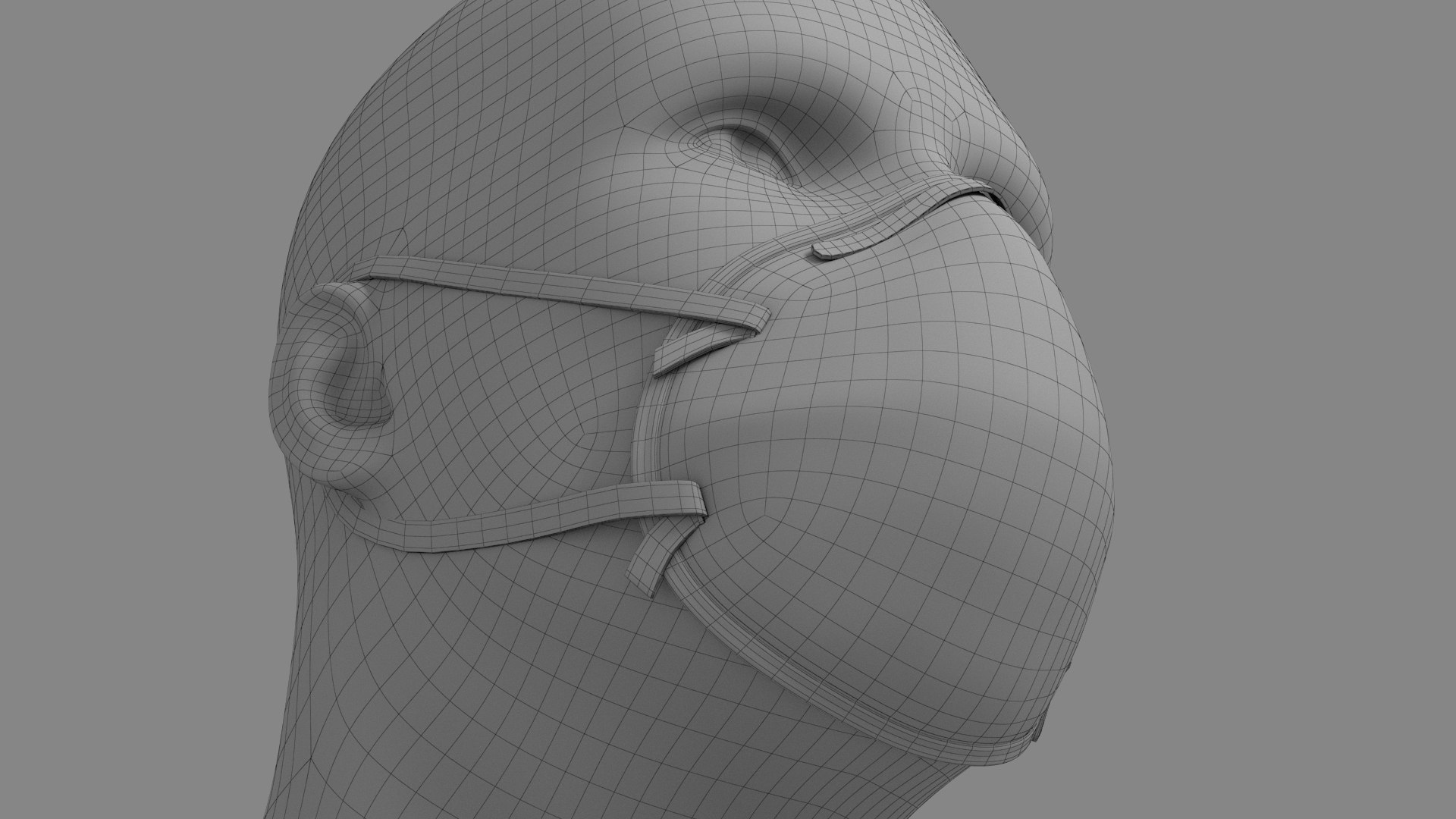 3D Model N95 Respirator Mask Male - TurboSquid 1525771