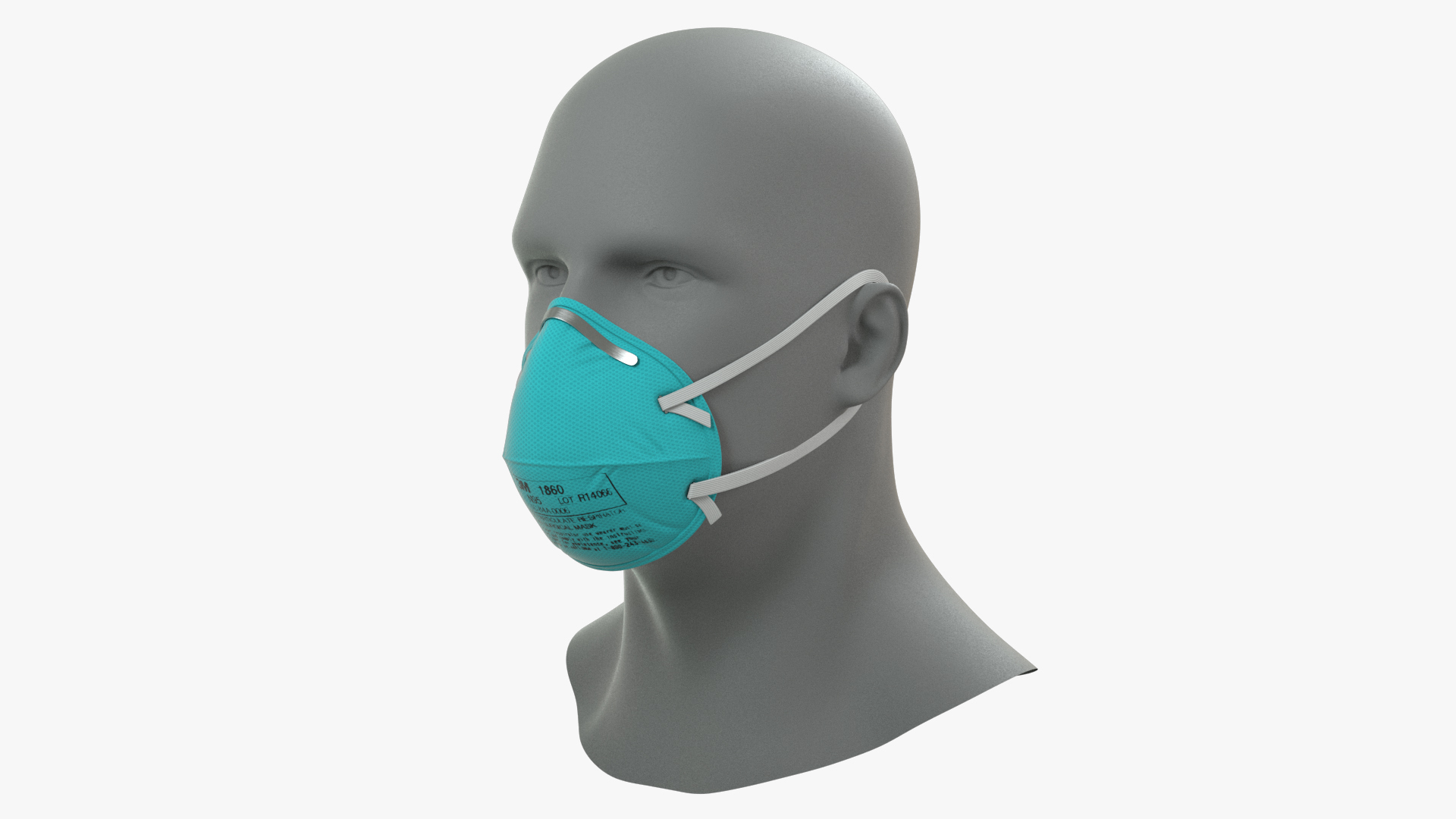 3D Model N95 Respirator Mask Male - TurboSquid 1525771