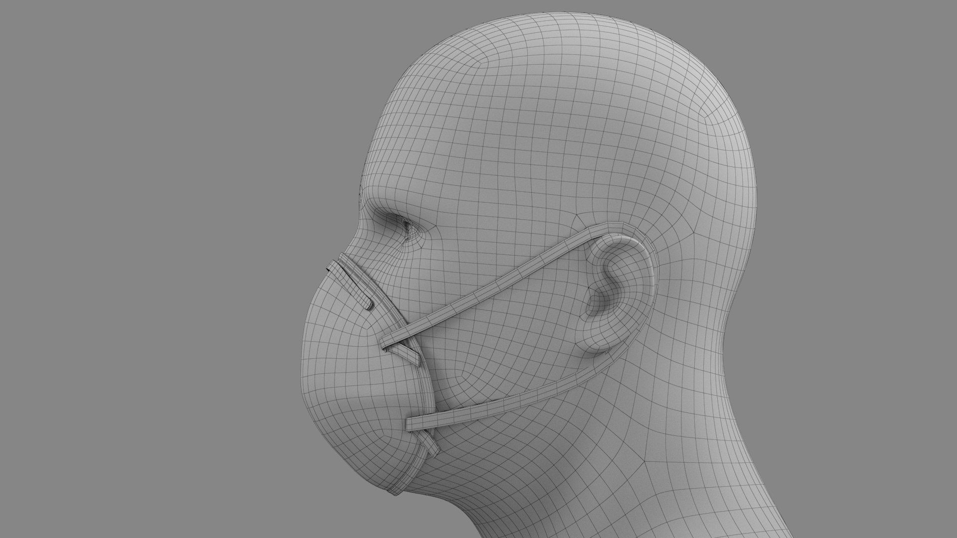 3D Model N95 Respirator Mask Male - TurboSquid 1525771