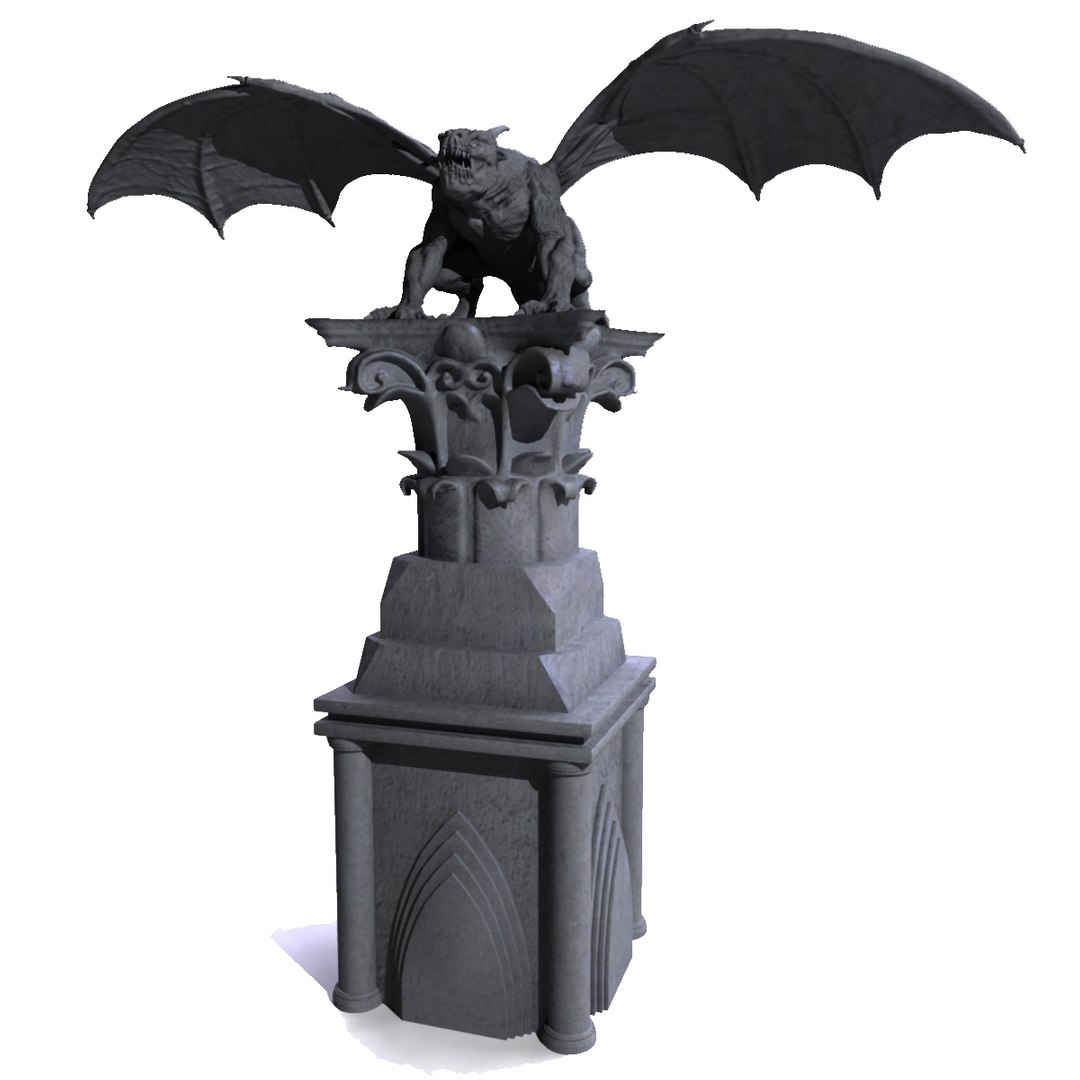 Gargoyle Statue Monster 3d Obj