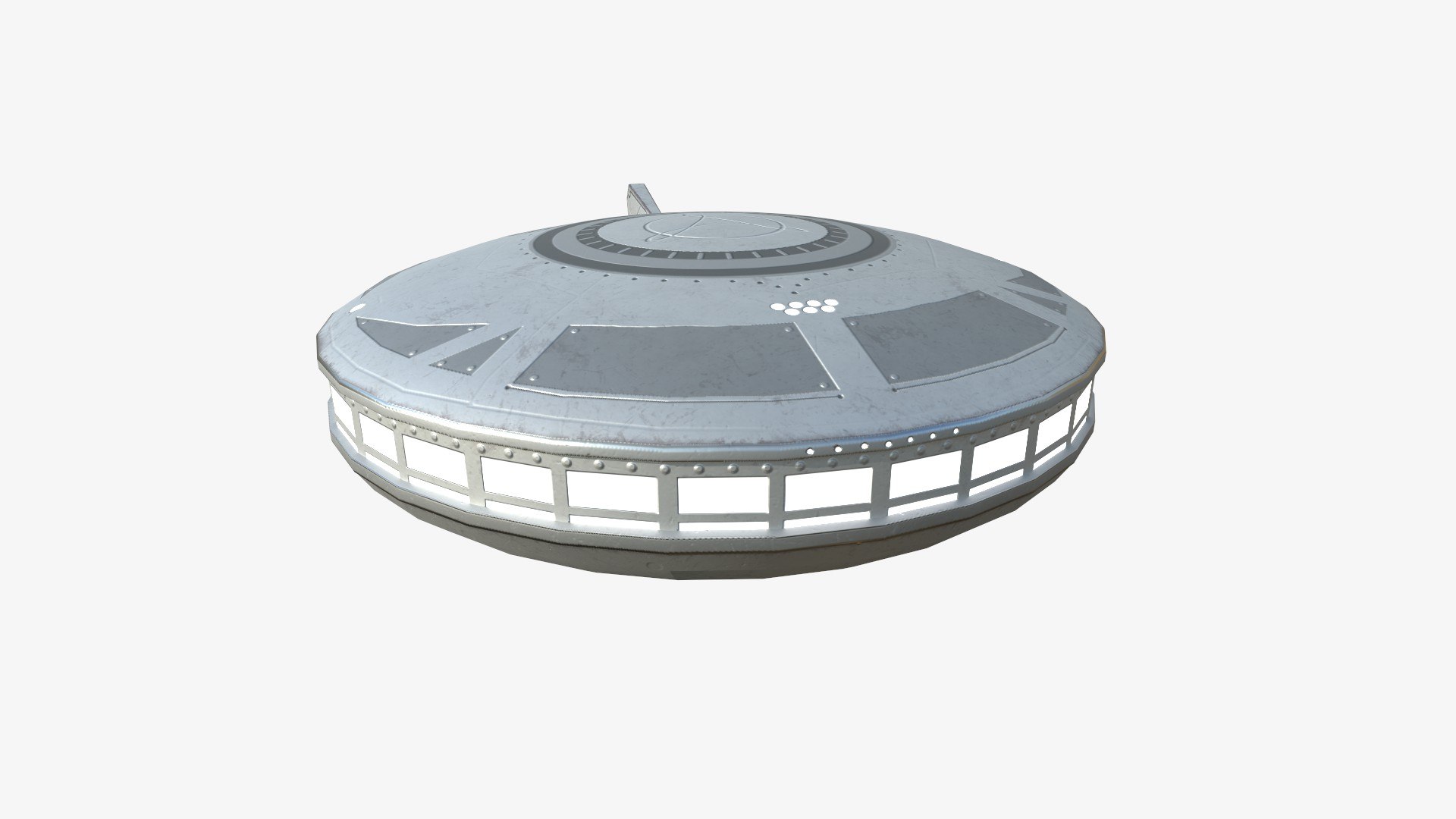 Alien Spaceship UFO A01 Steel - Sci Fi Spacecraft Design 3D Model ...