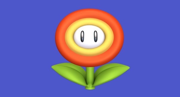 modelo 3d Flor de Fuego Super Mario Activos - TurboSquid 1370333