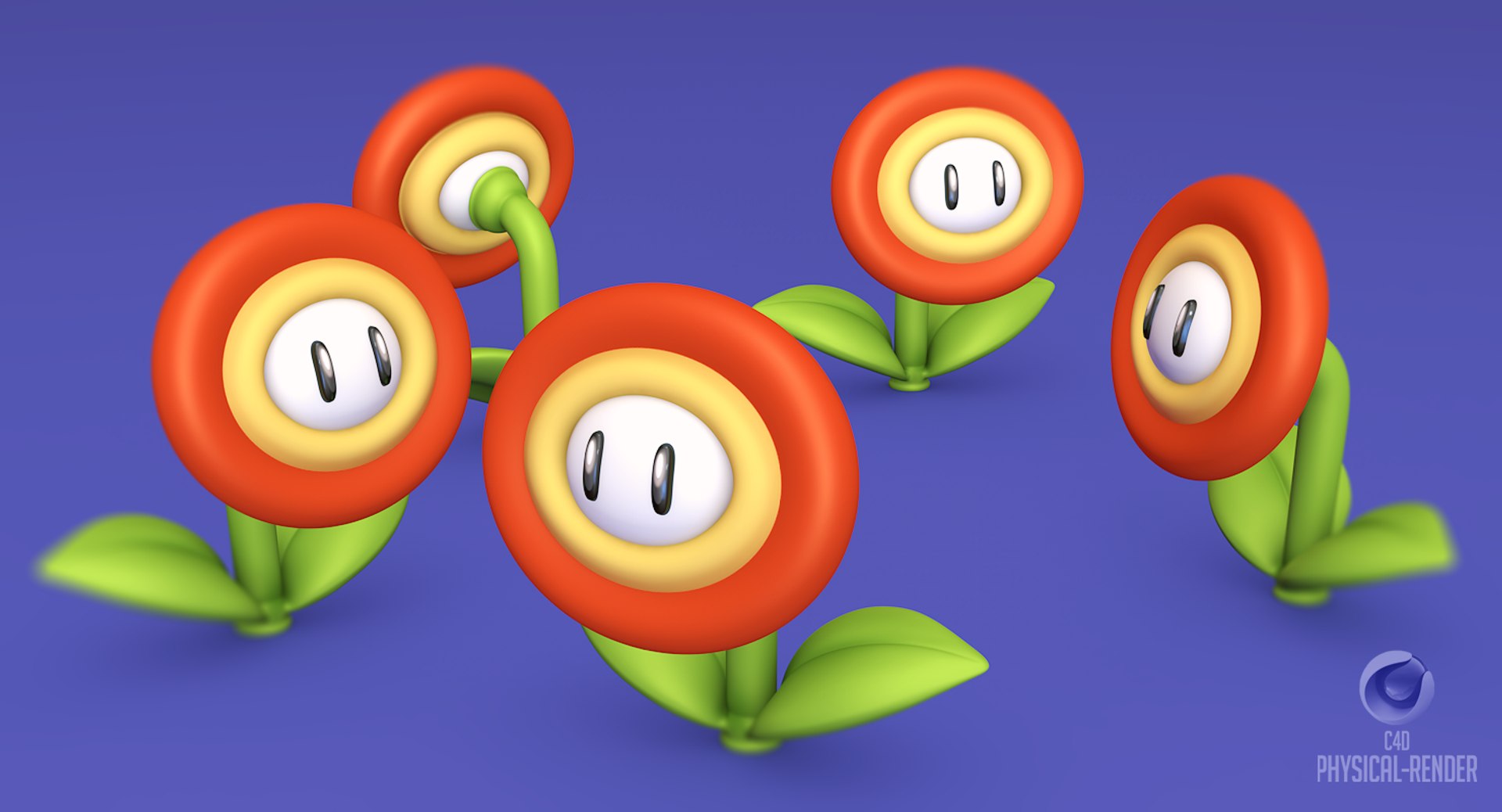 3D Flower Super Mario Assets - TurboSquid 1370333