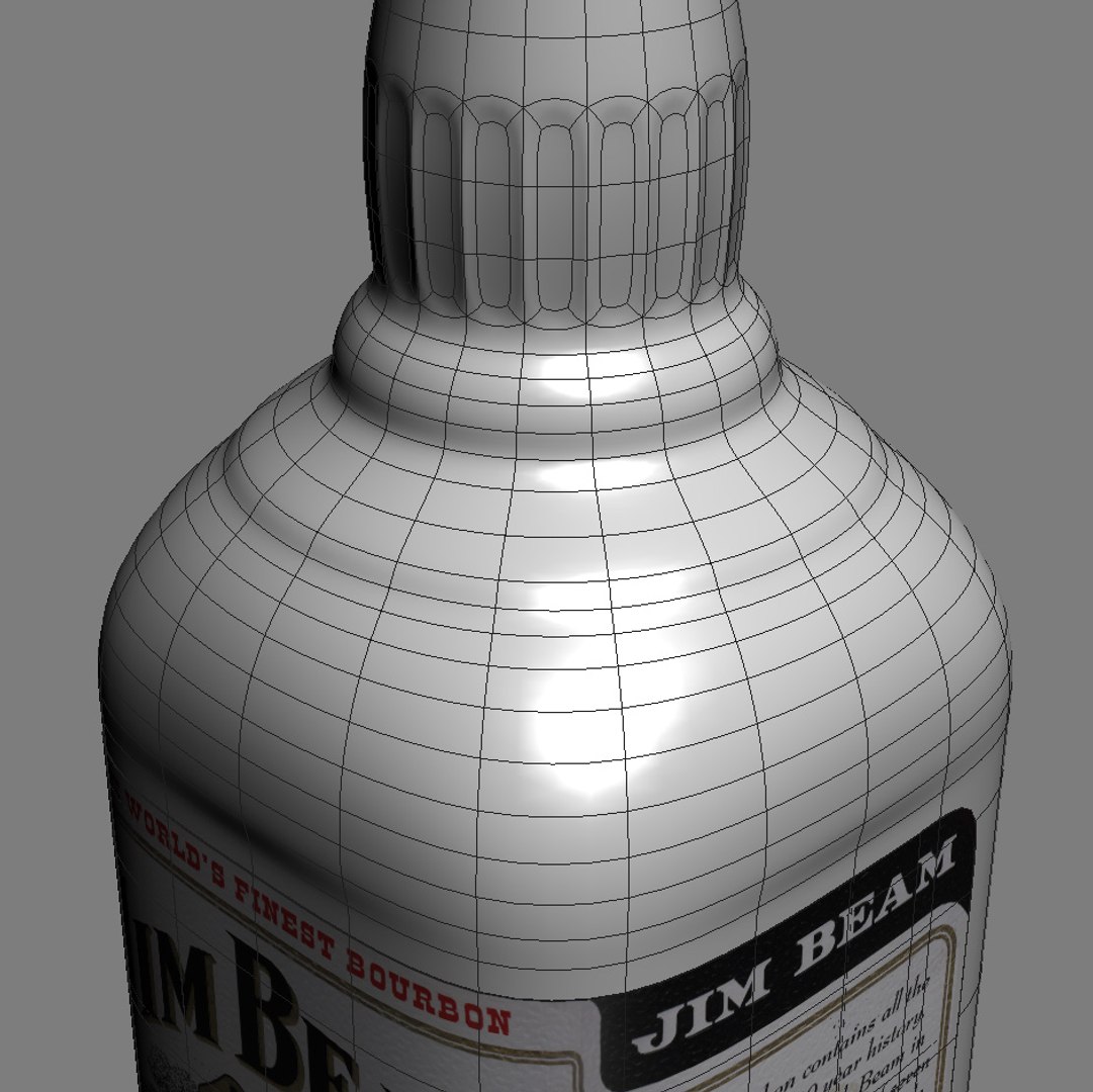 Bottle Glass Jim Beam 3d Model