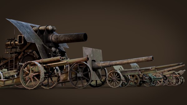 Cannon ww1 model - TurboSquid 1425839