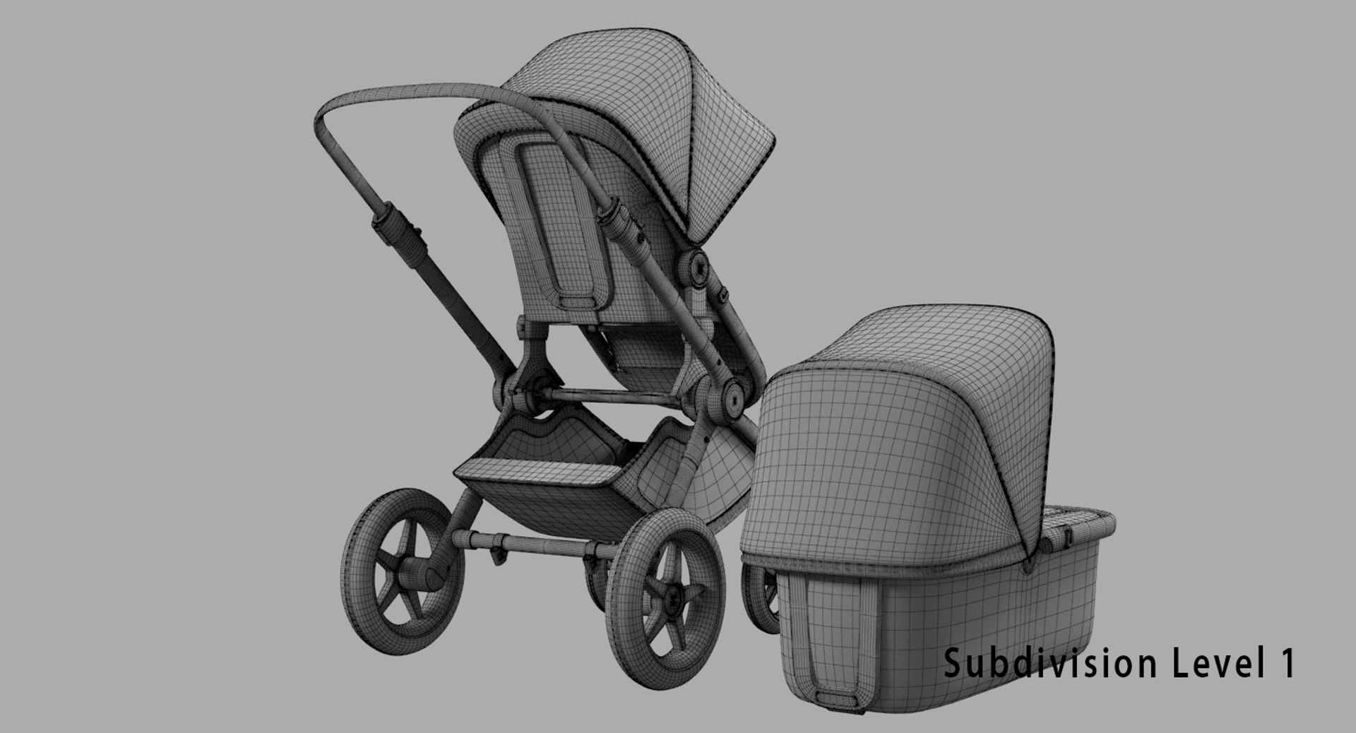 Bugaboo fox bassinet 3D model - TurboSquid 1397965