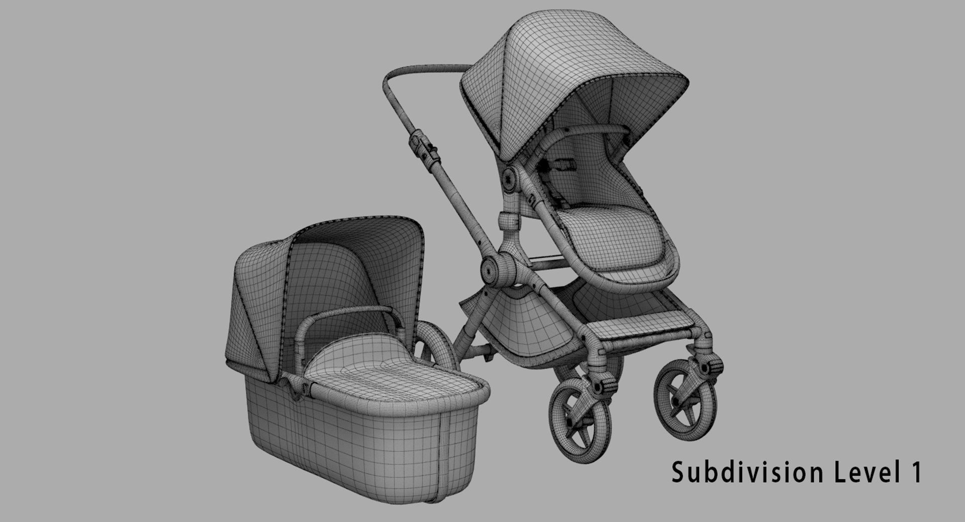 Bugaboo fox bassinet 3D model - TurboSquid 1397965