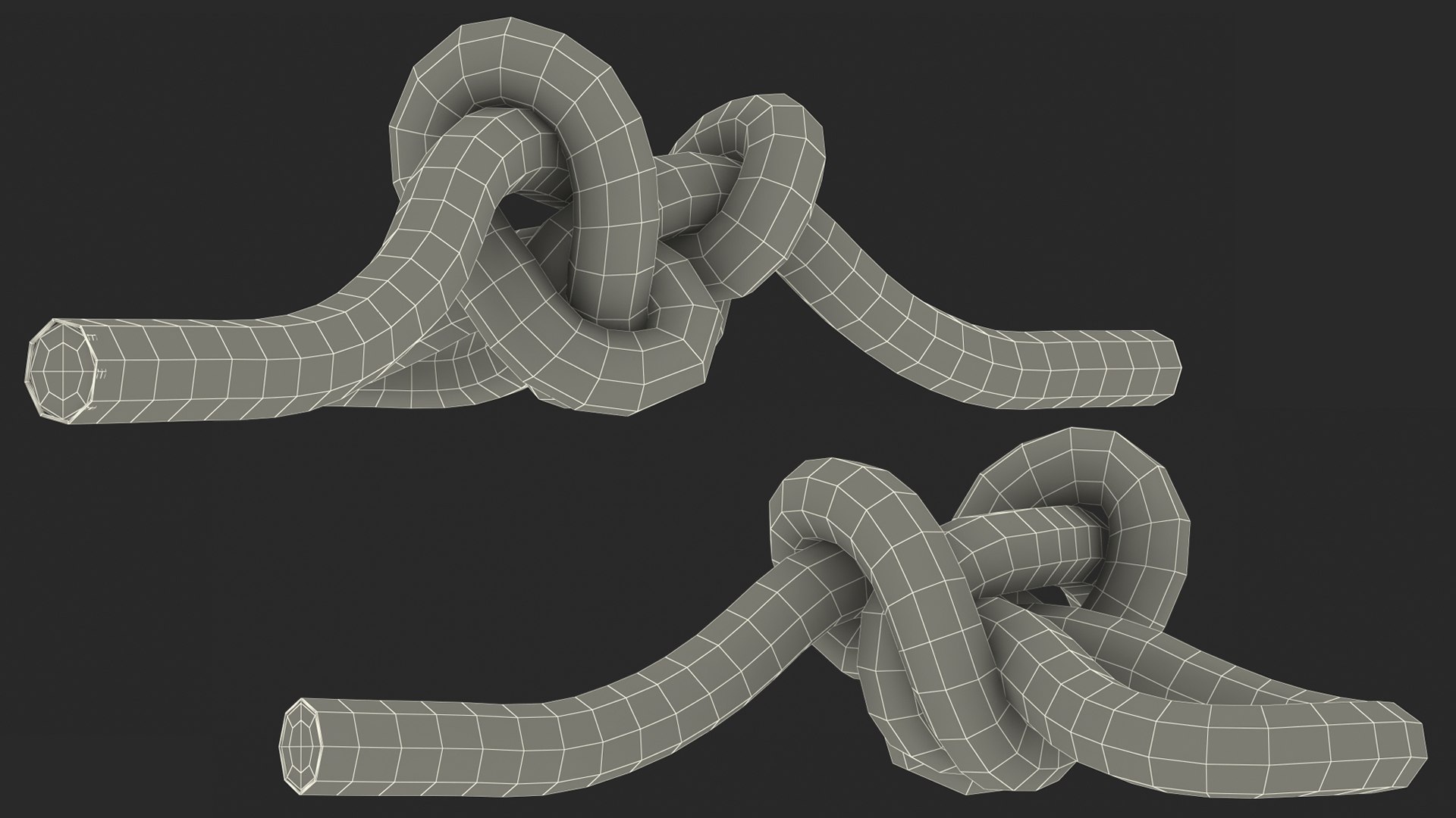 3D knots 4 rope model - TurboSquid 1701446