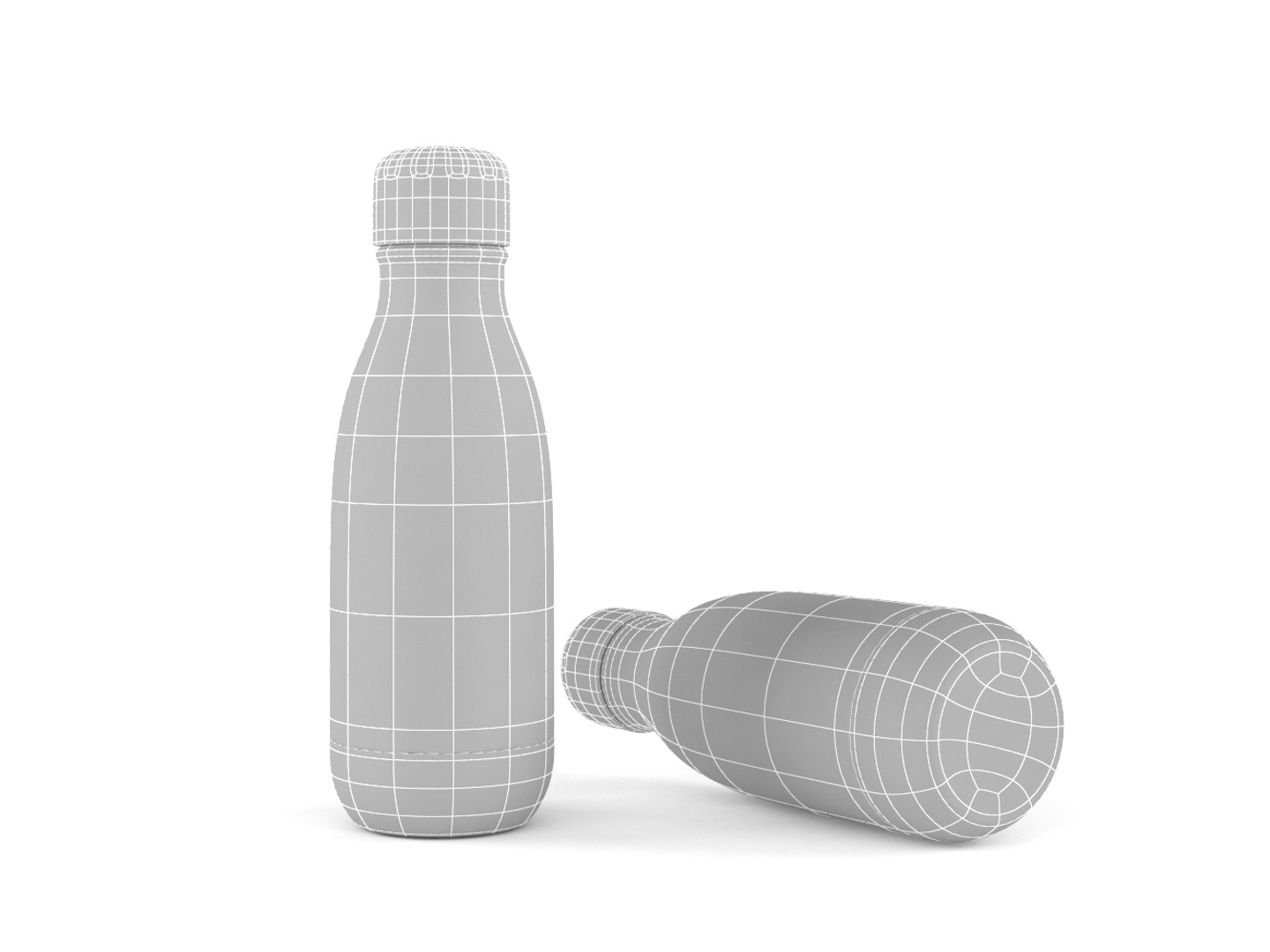 Simple Modern Wave Water Bottle 3D Model - TurboSquid 1602744