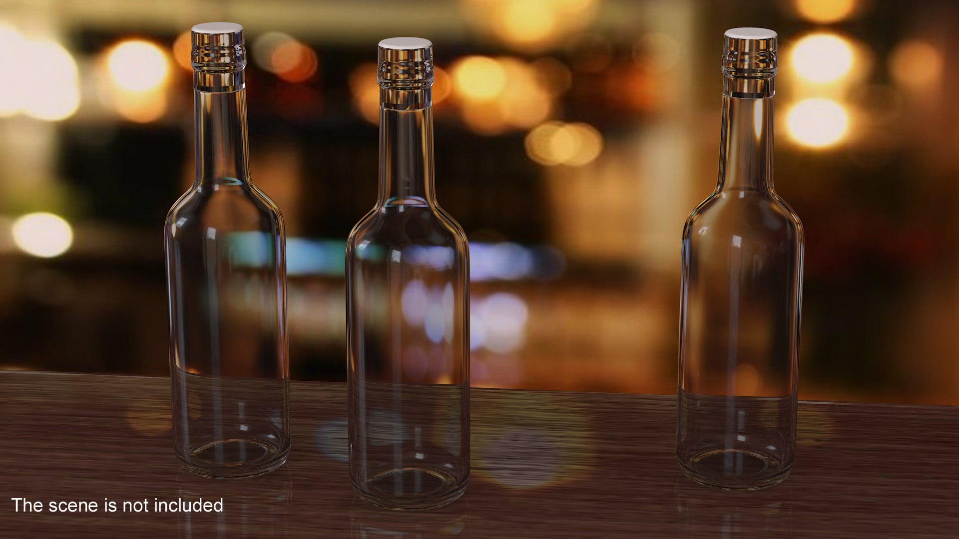 Cocktail Glass Bottle Empty 3D Model - TurboSquid 2040788