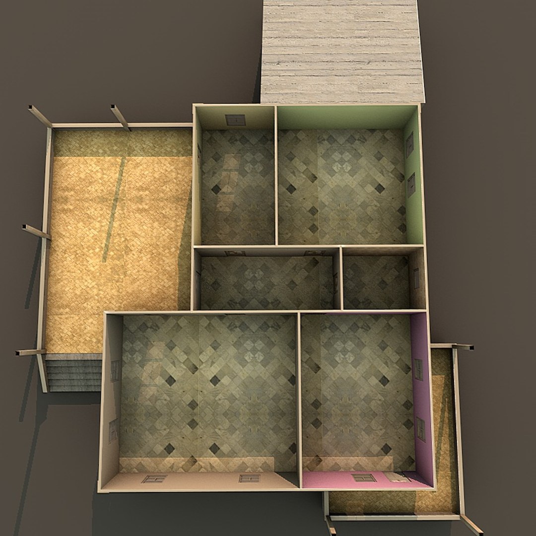 house interior building 3d model