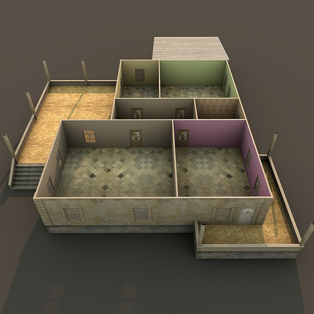 house interior building 3d model