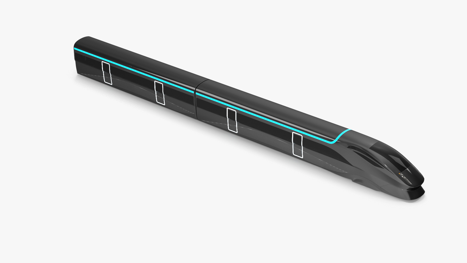 Futuristic Passenger Train Grey 3D Model - TurboSquid 2218381