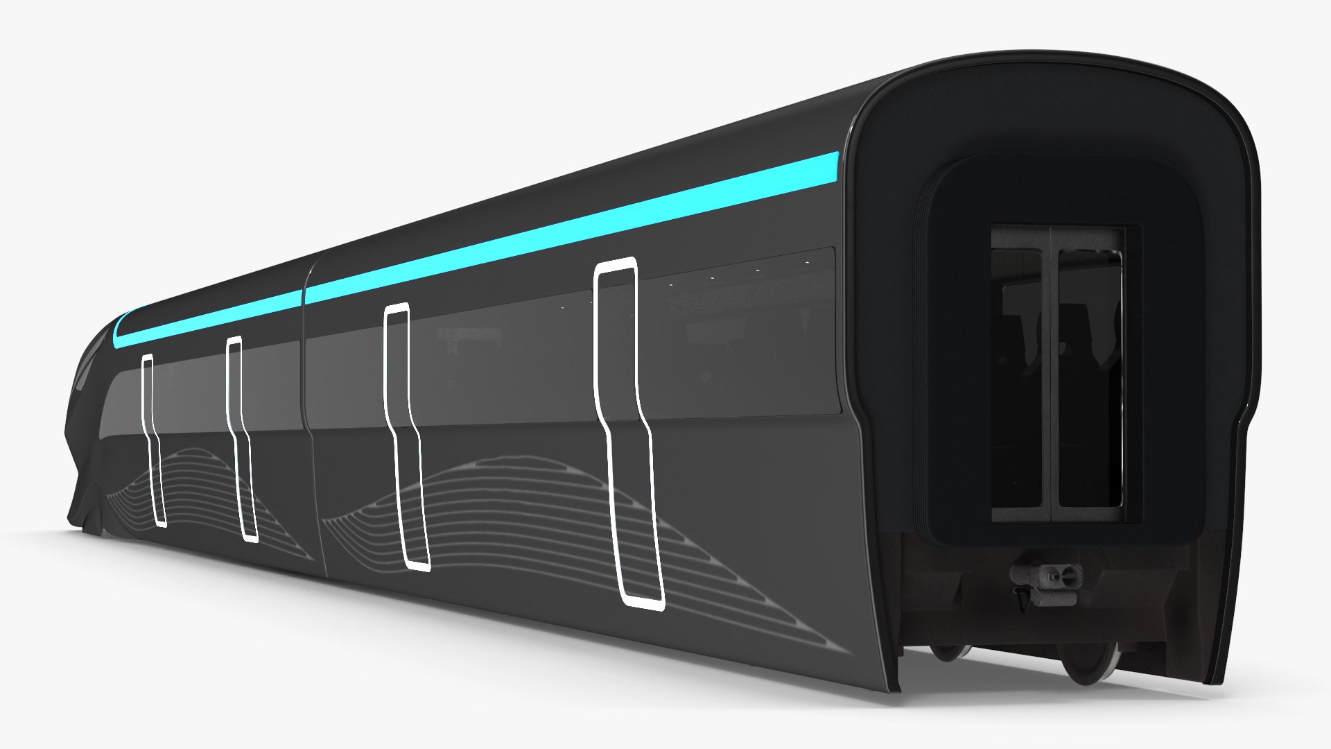 Futuristic Passenger Train Grey 3D Model - TurboSquid 2218381