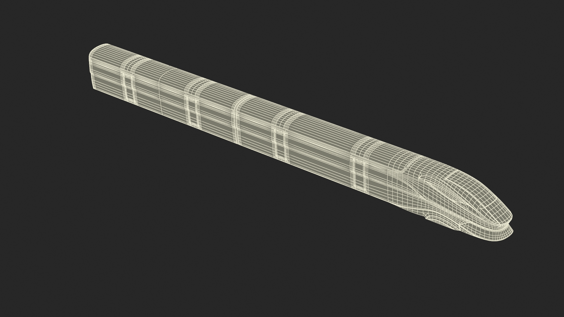 Futuristic Passenger Train Grey 3D Model - TurboSquid 2218381