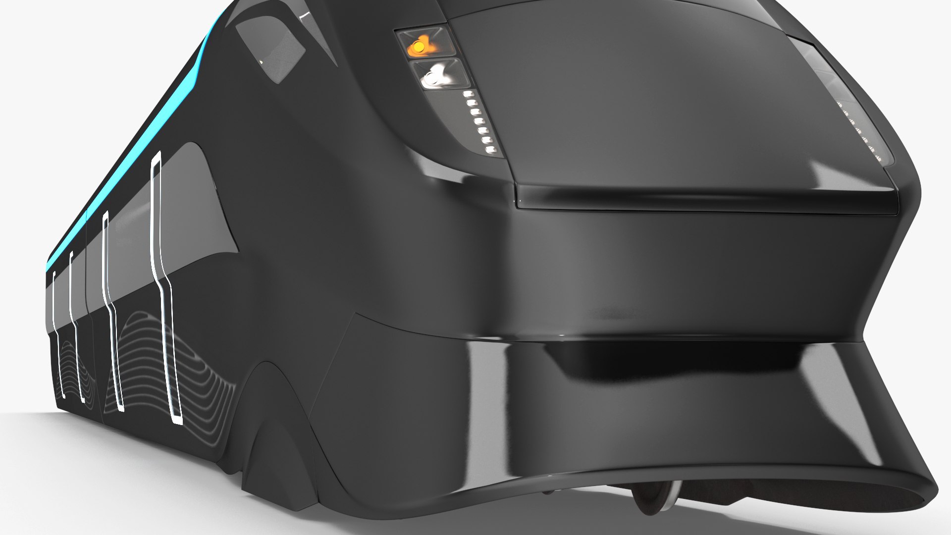 Futuristic Passenger Train Grey 3D Model - TurboSquid 2218381