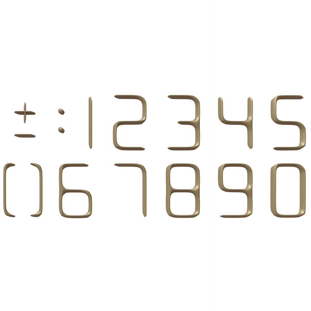 3d Model Number 1960s 60