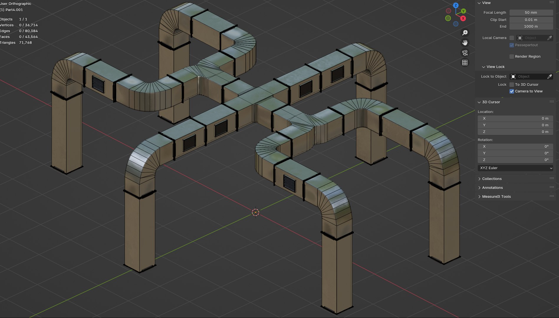 Ventilation Modular Parts 3D Model - TurboSquid 2302825
