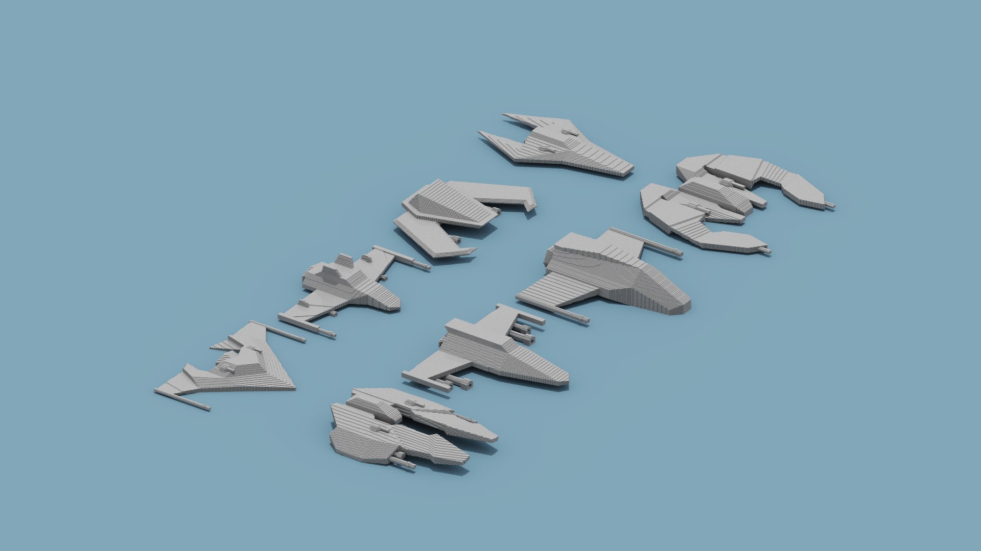 Voxel Space Ship 3D Model - TurboSquid 1956451
