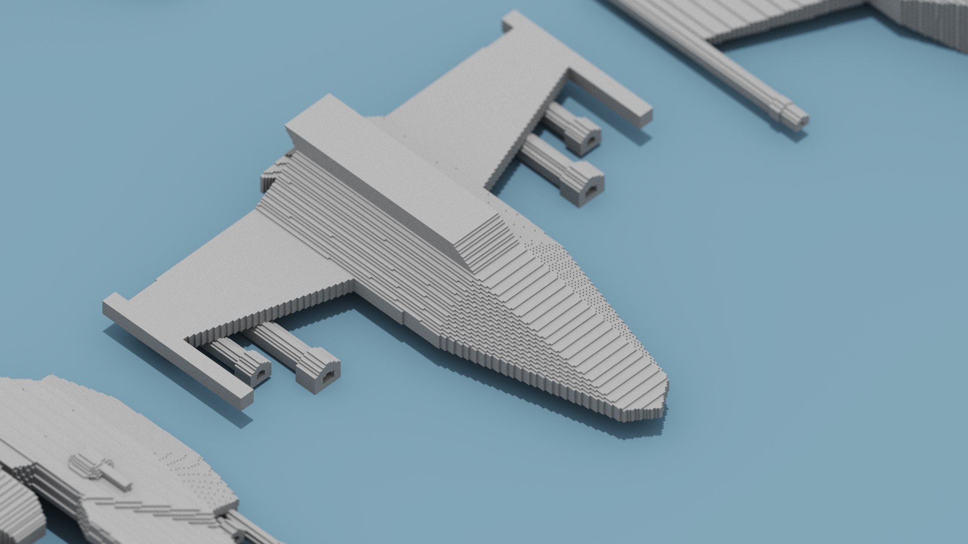 Voxel Space Ship 3D Model - TurboSquid 1956451