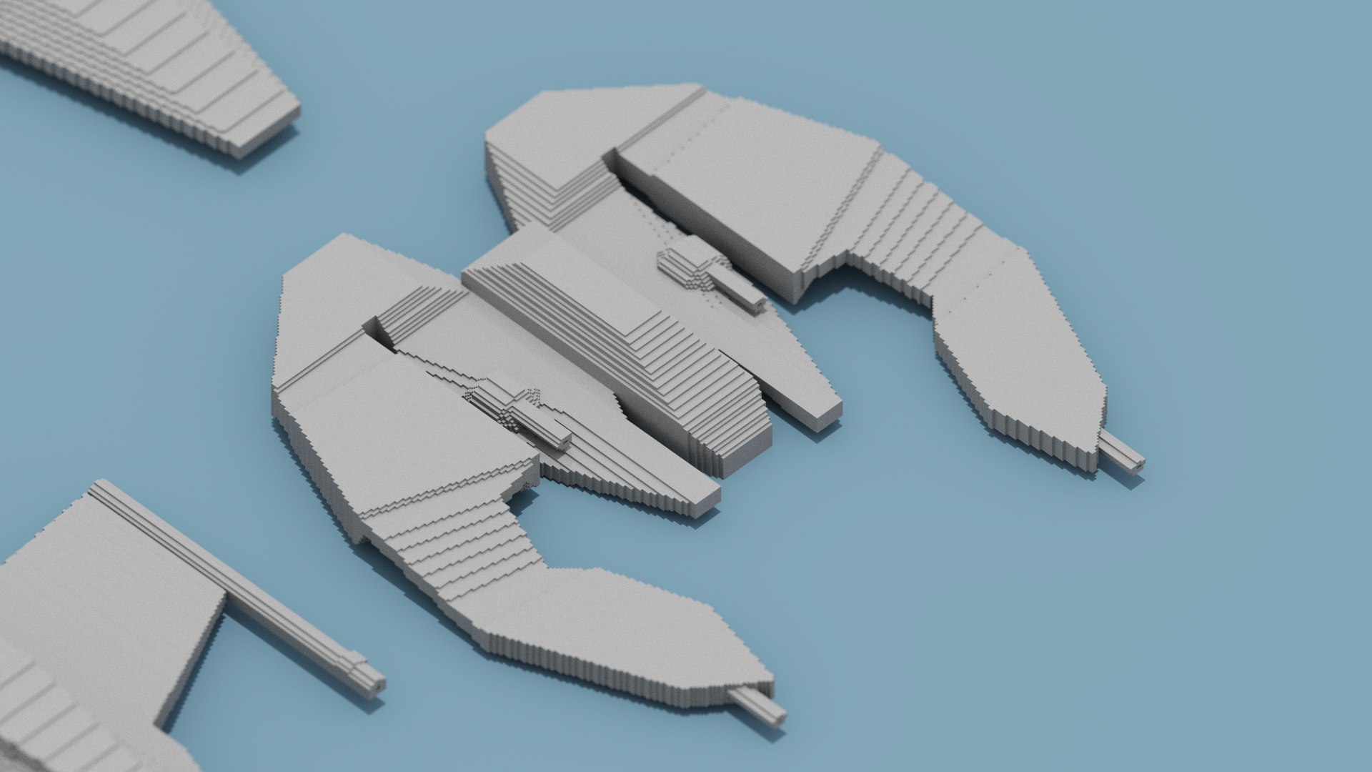 Voxel Space Ship 3D Model - TurboSquid 1956451