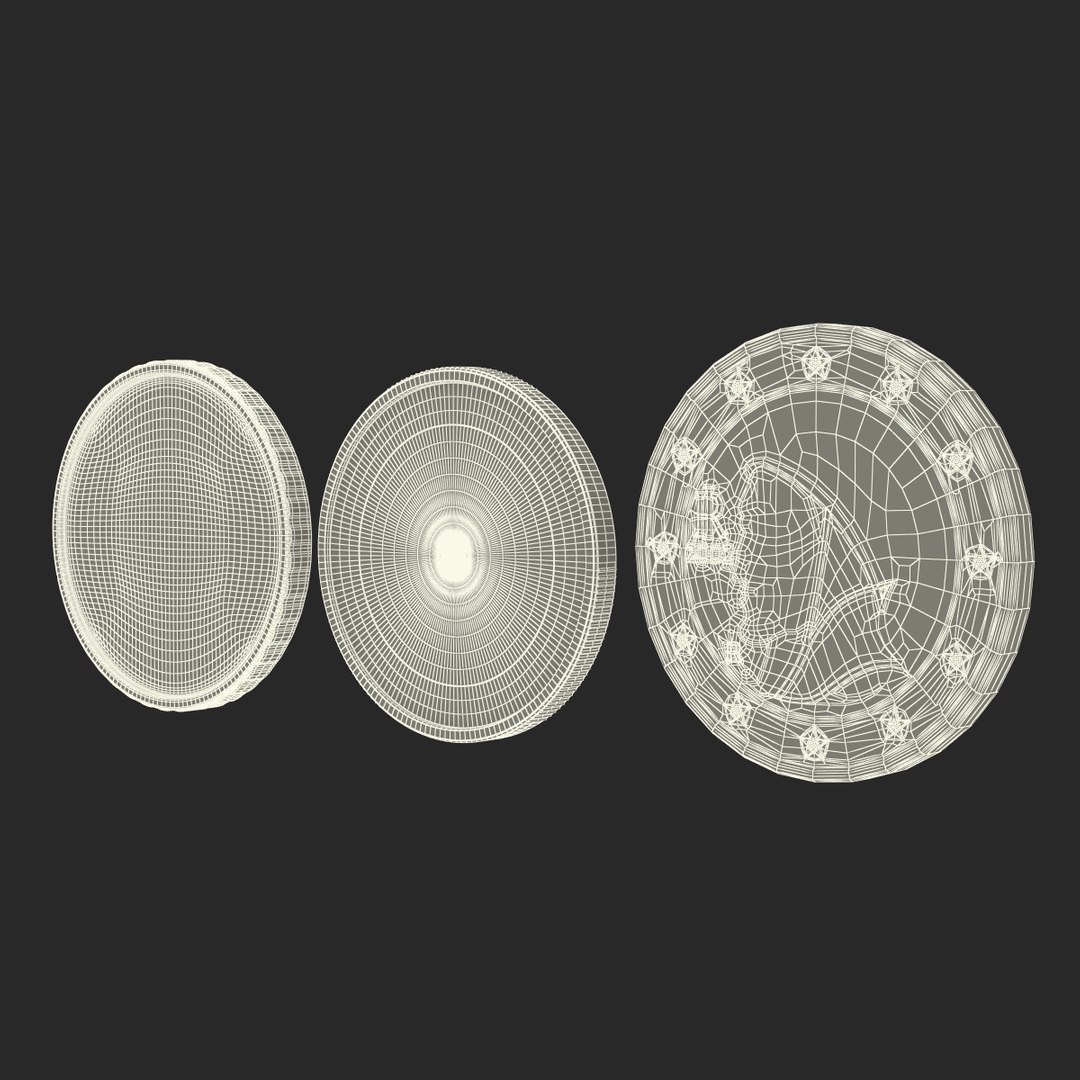 3d Italian Euro Coins Modeled