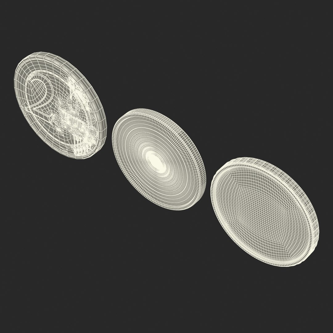 3d Italian Euro Coins Modeled