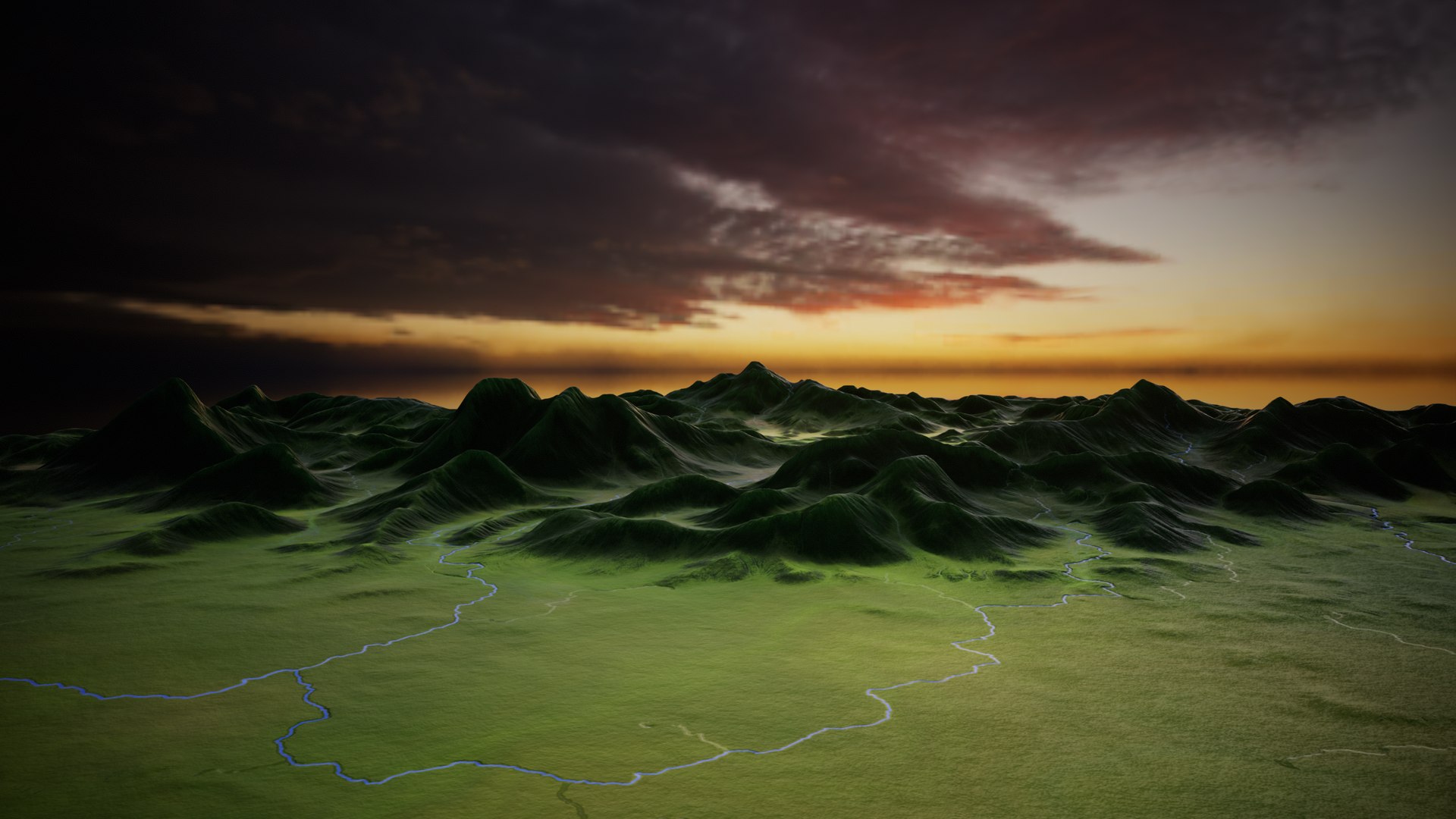 3D Hilly landscape version 2 model - TurboSquid 1994182