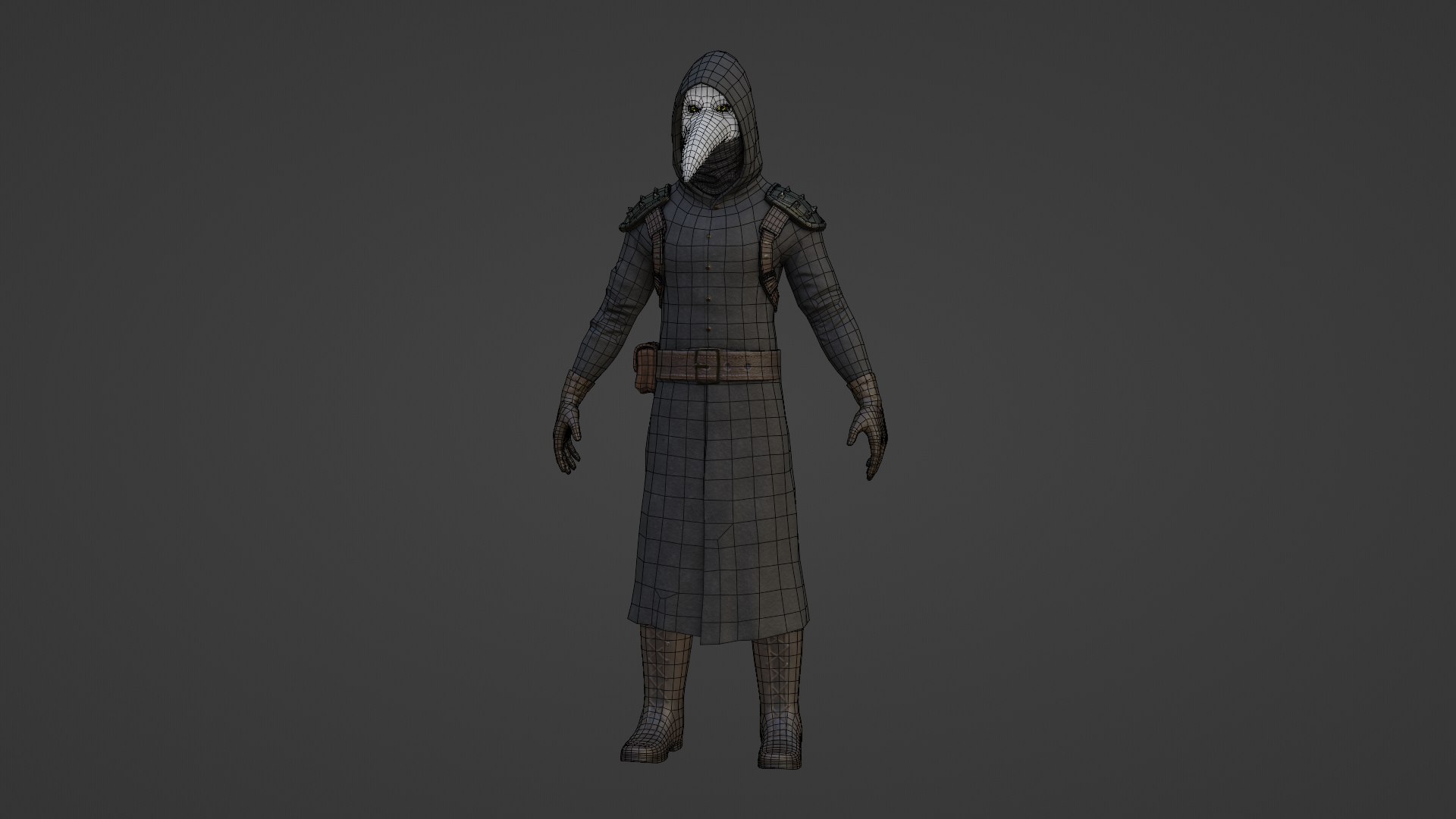 3D Scp-049 Low Poly 3D Model Low-poly 3D Model VR AR Low-poly 3d Model ...