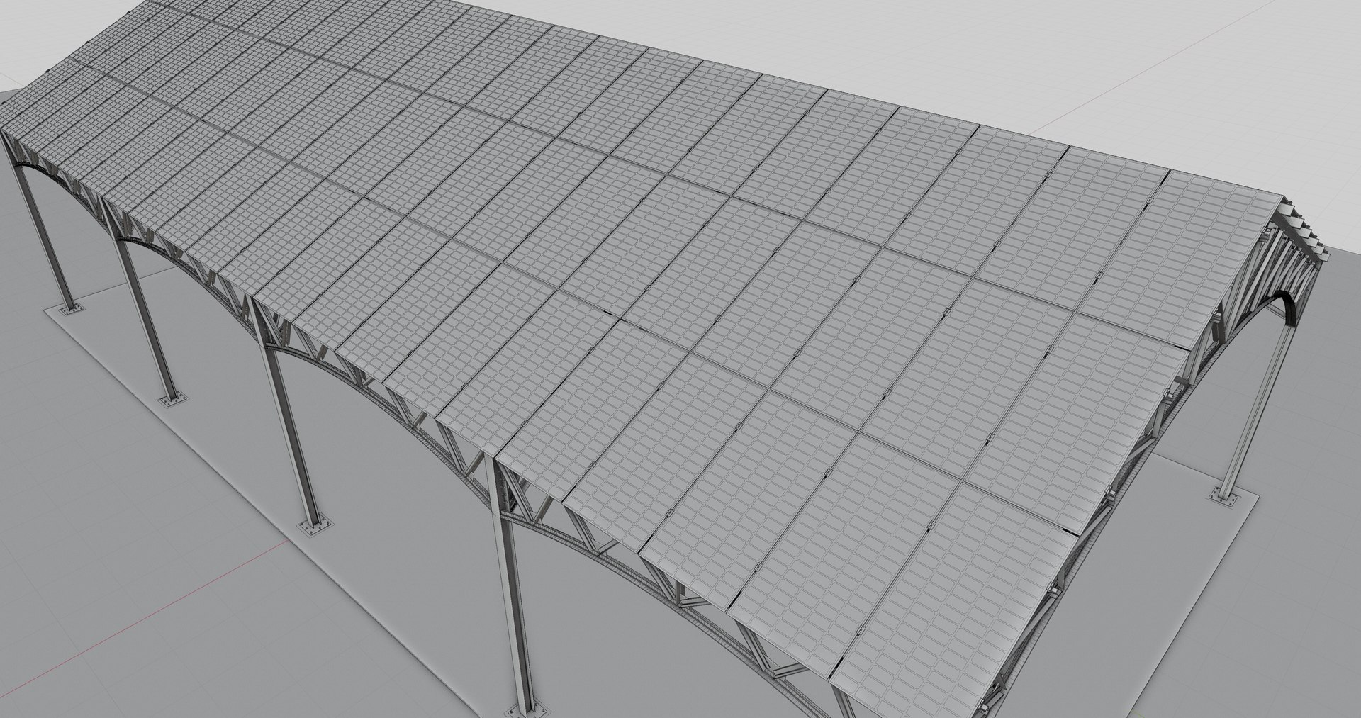 3D Steel Structure Warehouse - Type-6 - TurboSquid 2175390