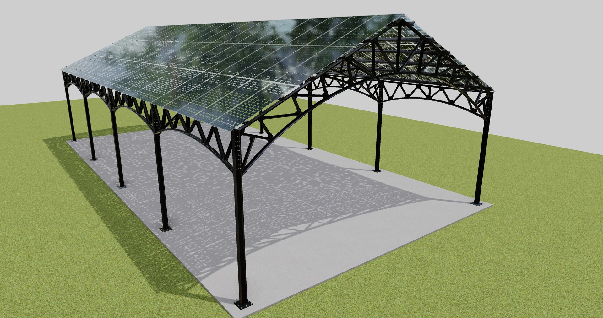 3D Steel Structure Warehouse - Type-6 - TurboSquid 2175390