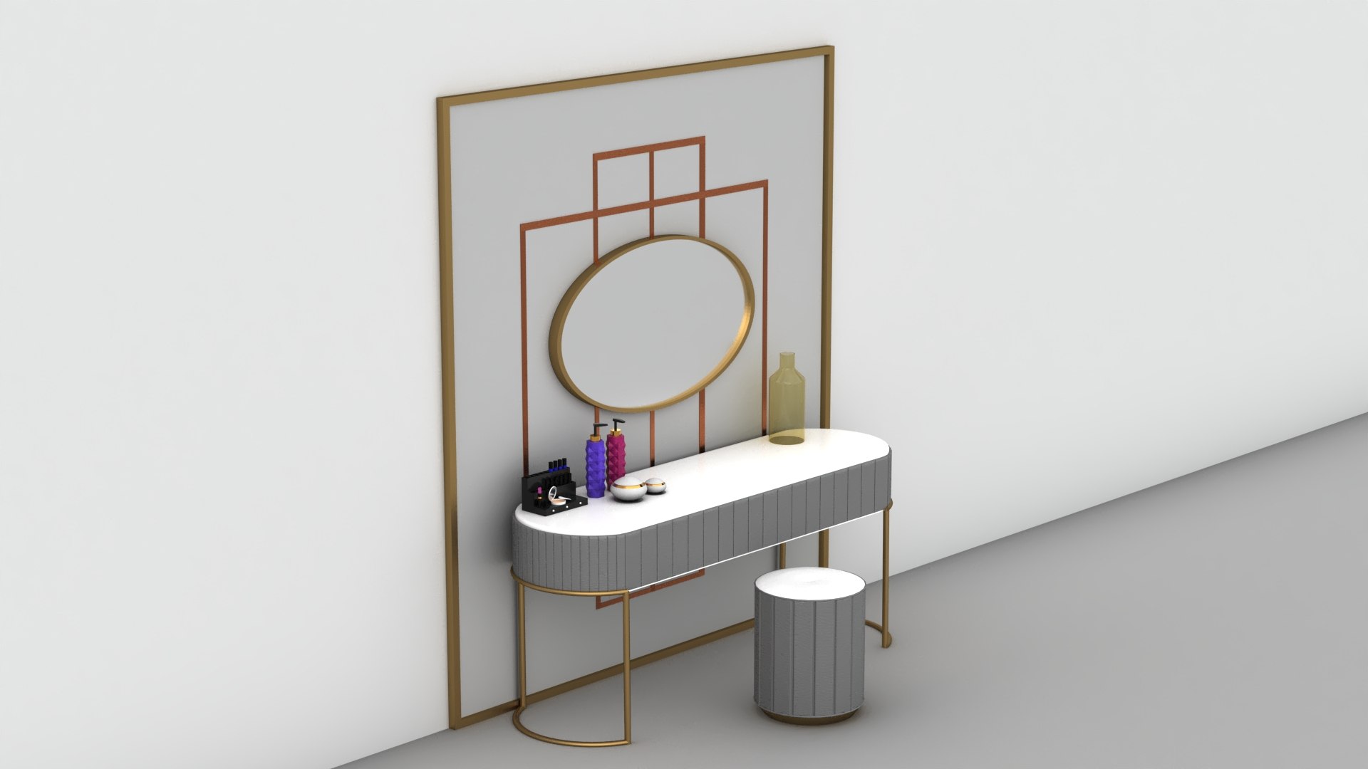Makeup Table Model - TurboSquid 2170305