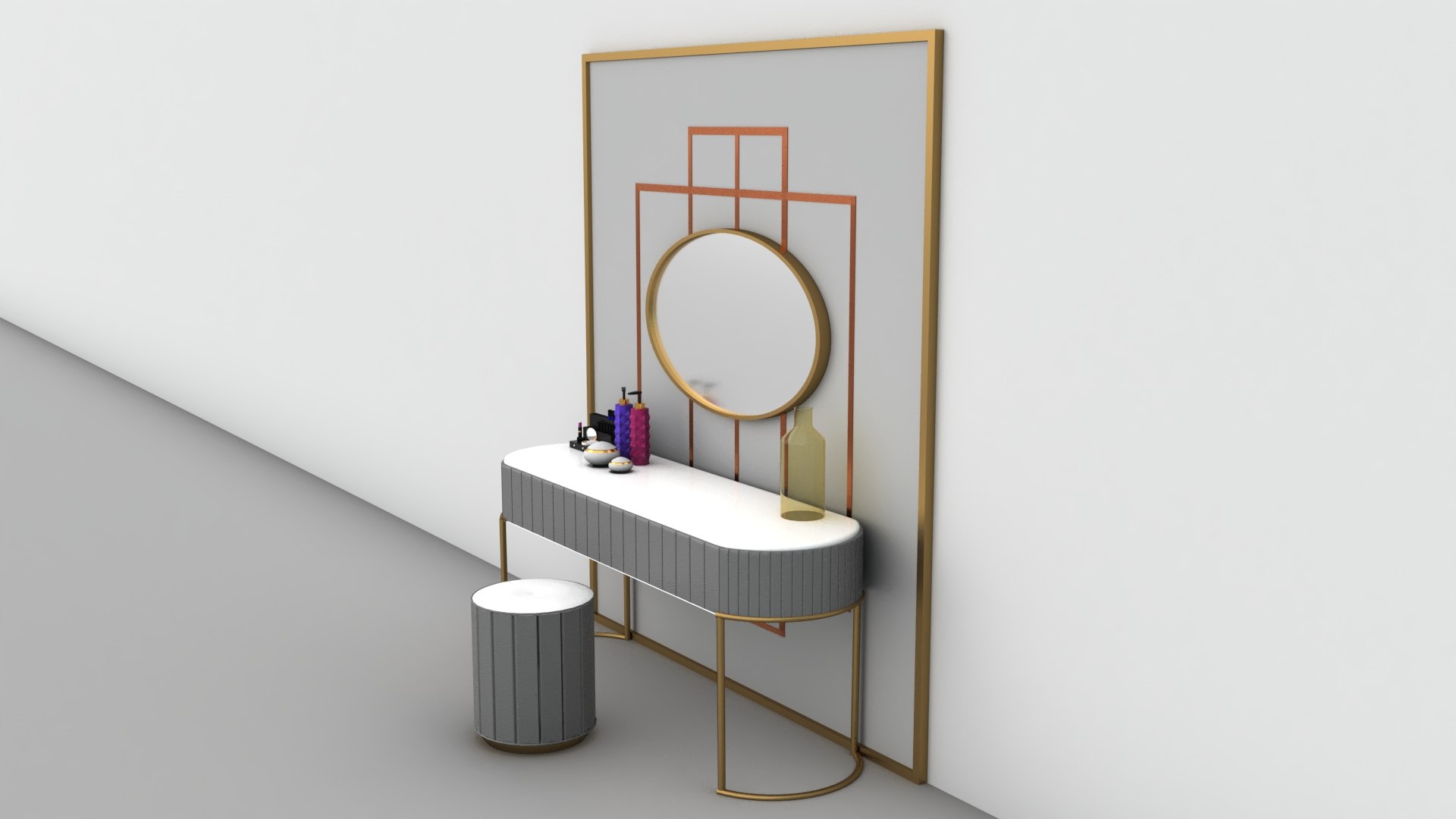 Makeup table model - TurboSquid 2170305