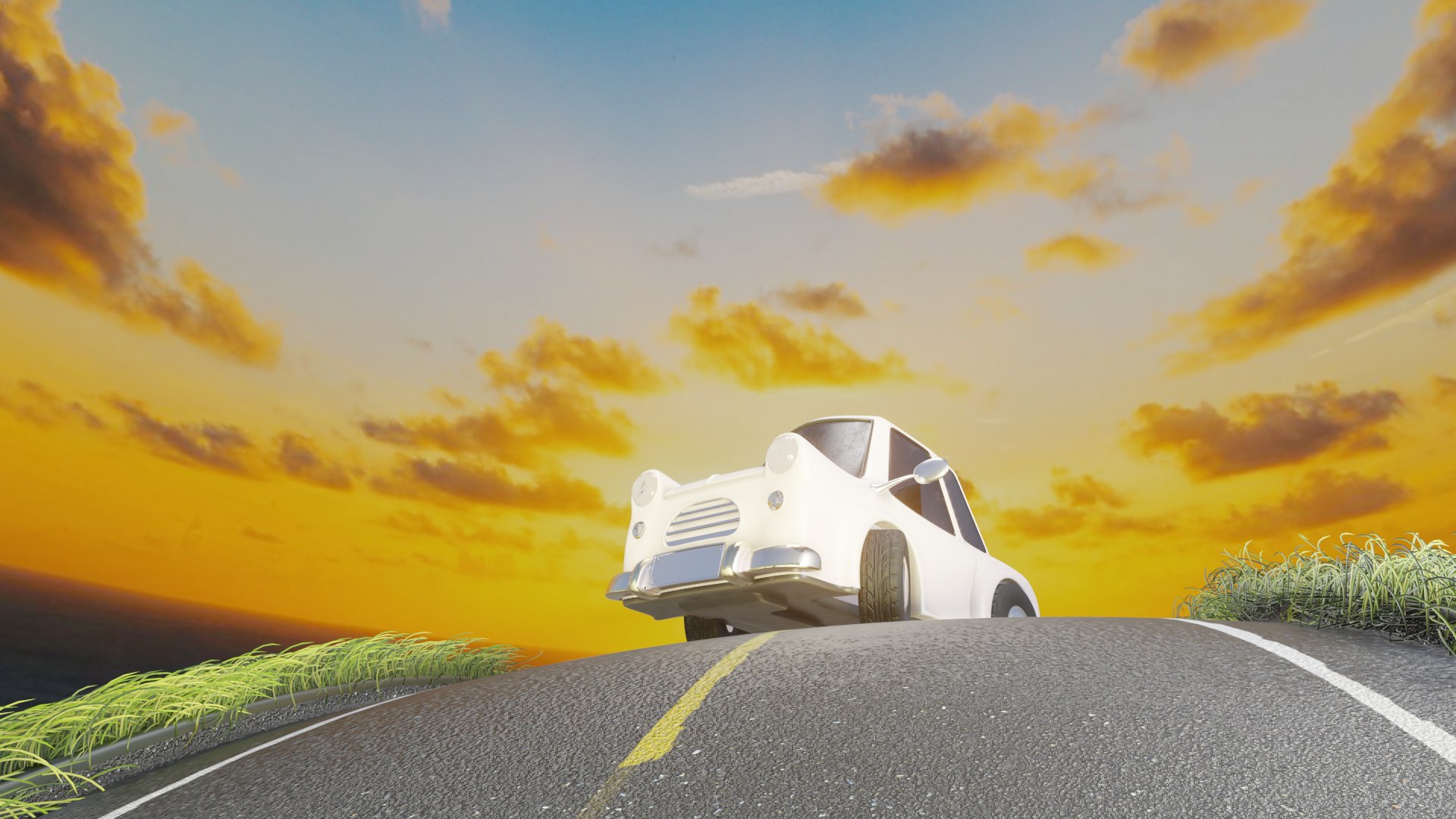 Cartoon Car Rusty Paint Model - TurboSquid 1390538