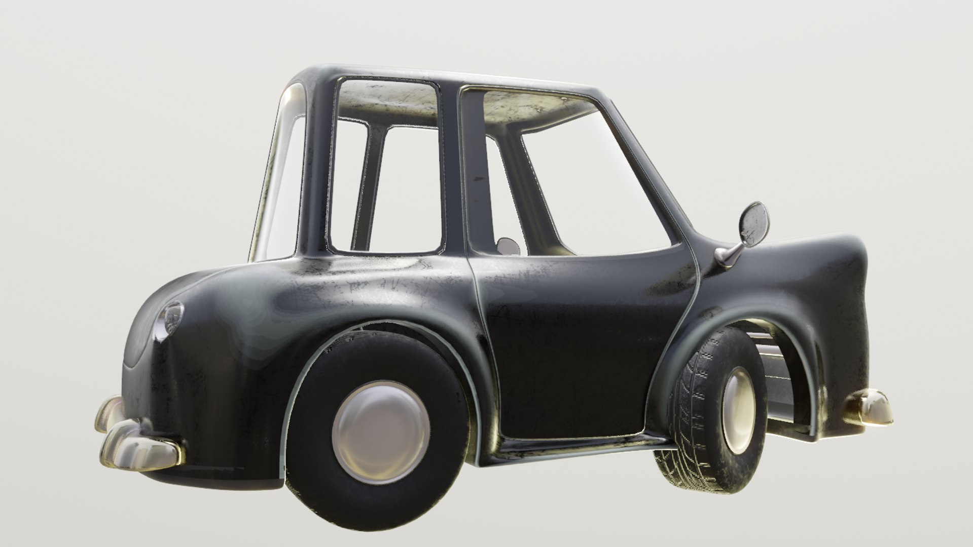 Cartoon Car Rusty Paint Model - TurboSquid 1390538